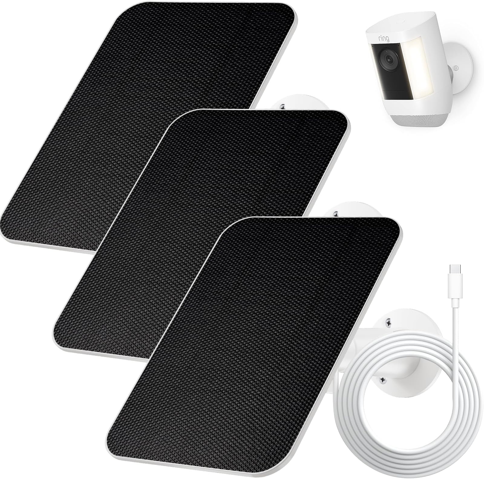 Amazon.com: Ring Camera Solar Panel, Power for Ring Stick Up Cam ...