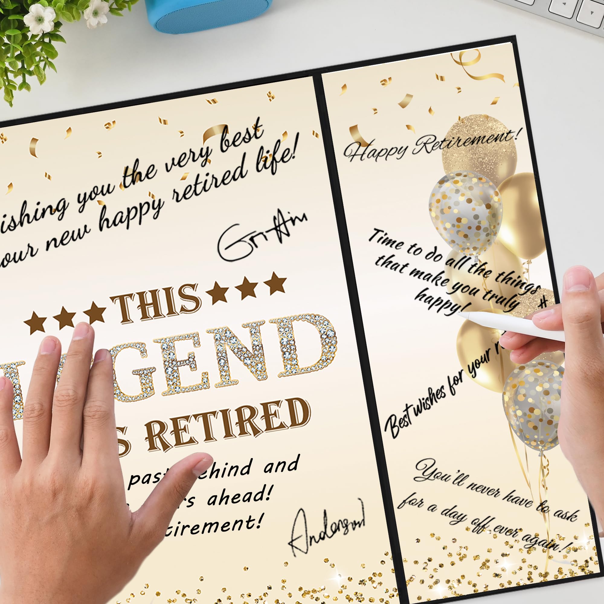 Snapklik.com : Black Gold Retirement Party Decorations, This Legend Has ...