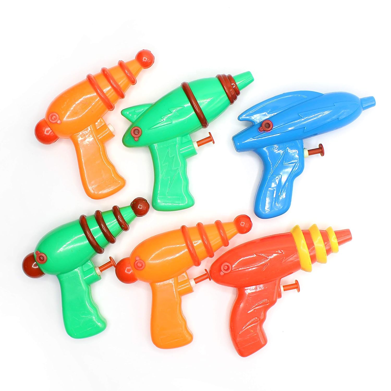 Retenda Space Squirt Water Guns 5 Inches - Pack of 6 and Shapes Water ...