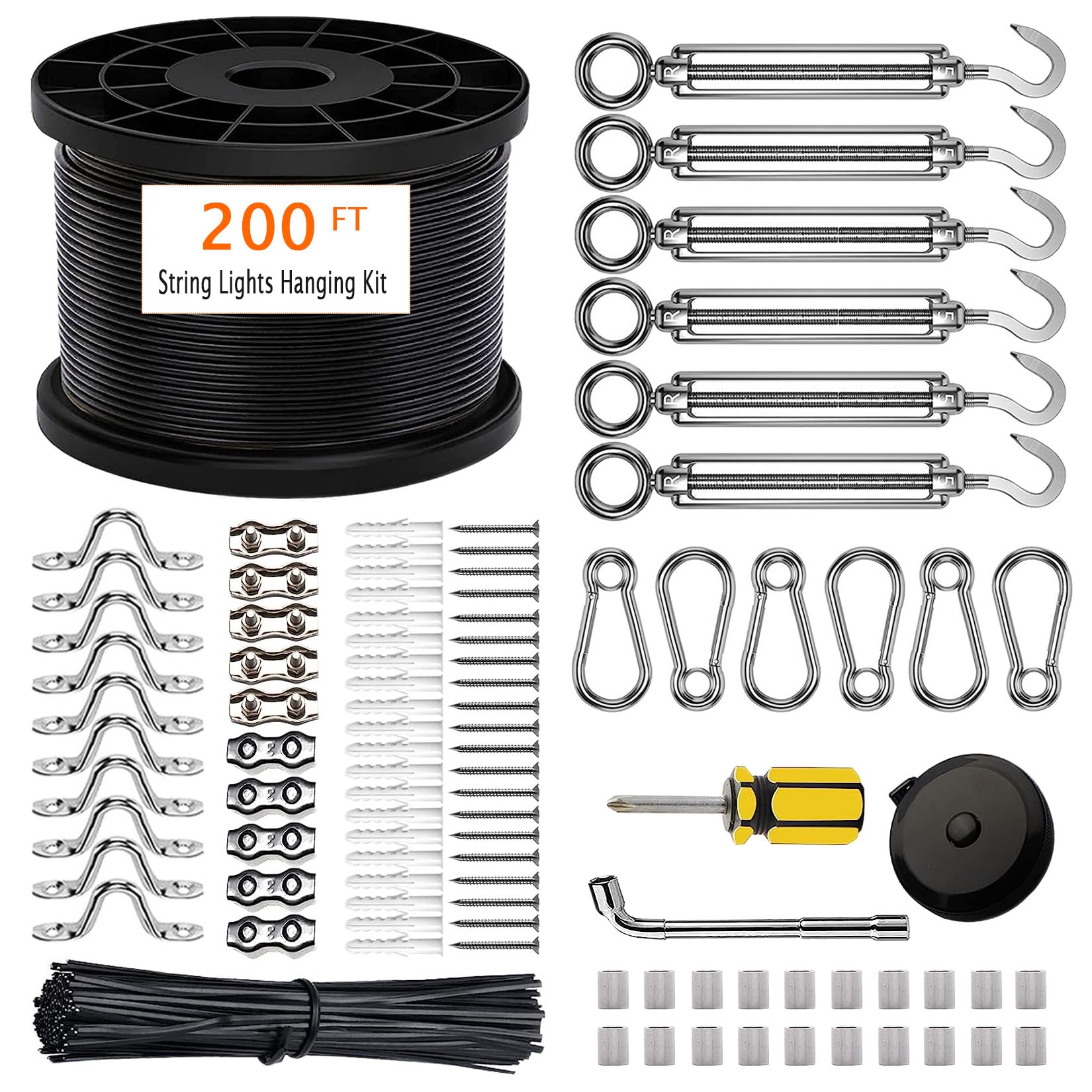 Amazon.com: String Lights Hanging Kit,Outdoor String Lights Suspension ...