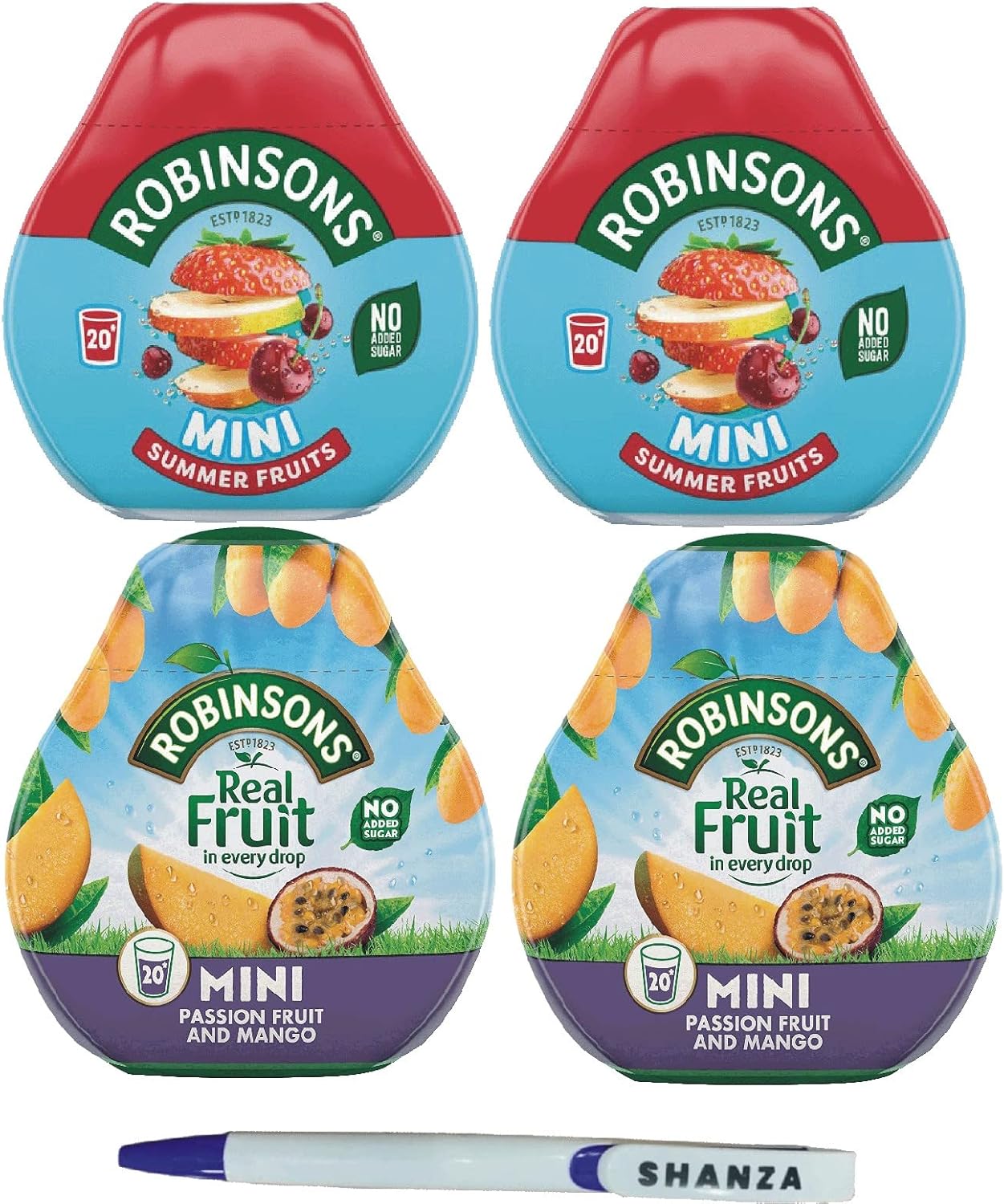 Robinsons Squash’d Mini Squash’d – 2 Flavour Pack – 2 x Summer Fruit ...