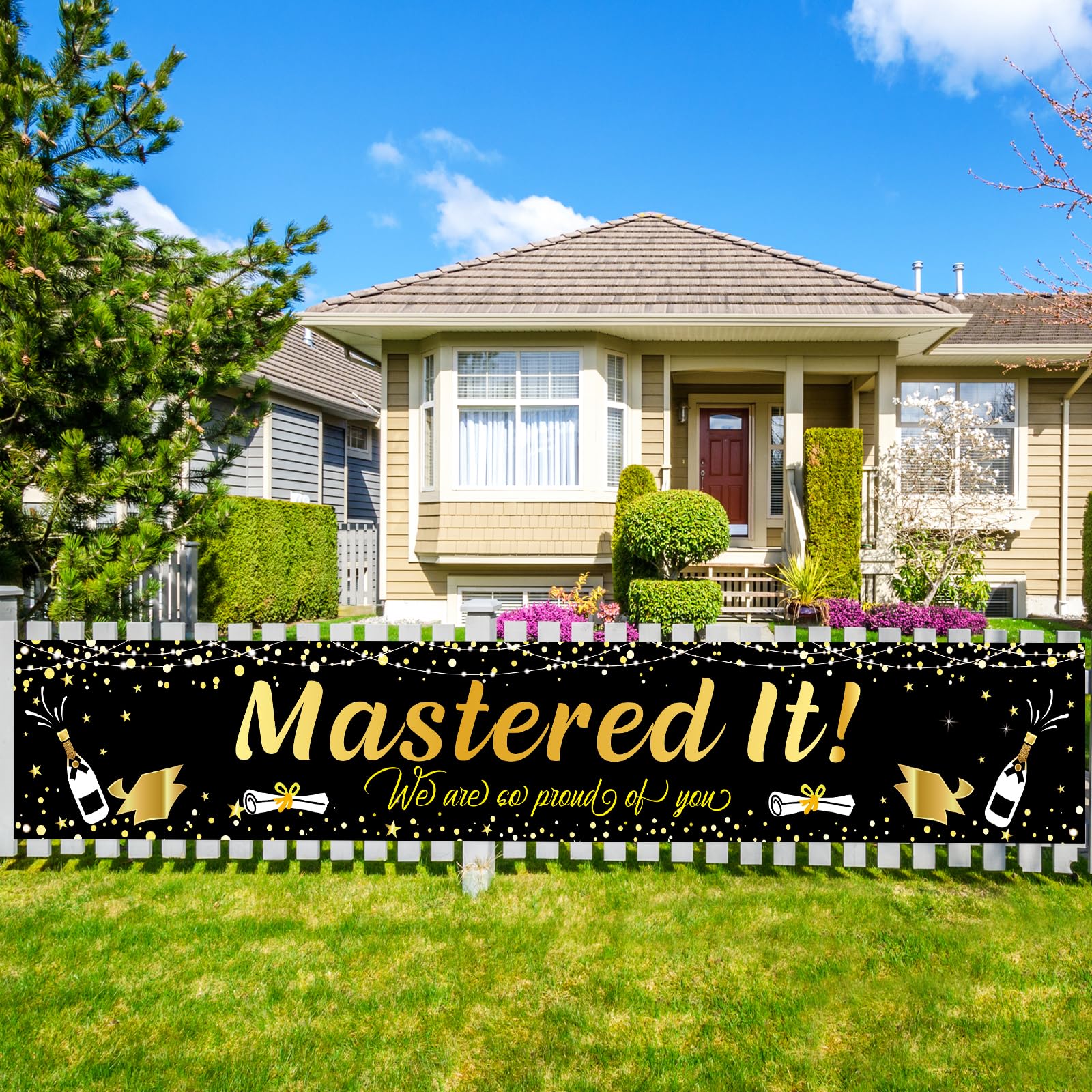 Amazon.com: Labakita Large Mastered It Banner, Master's Graduation ...