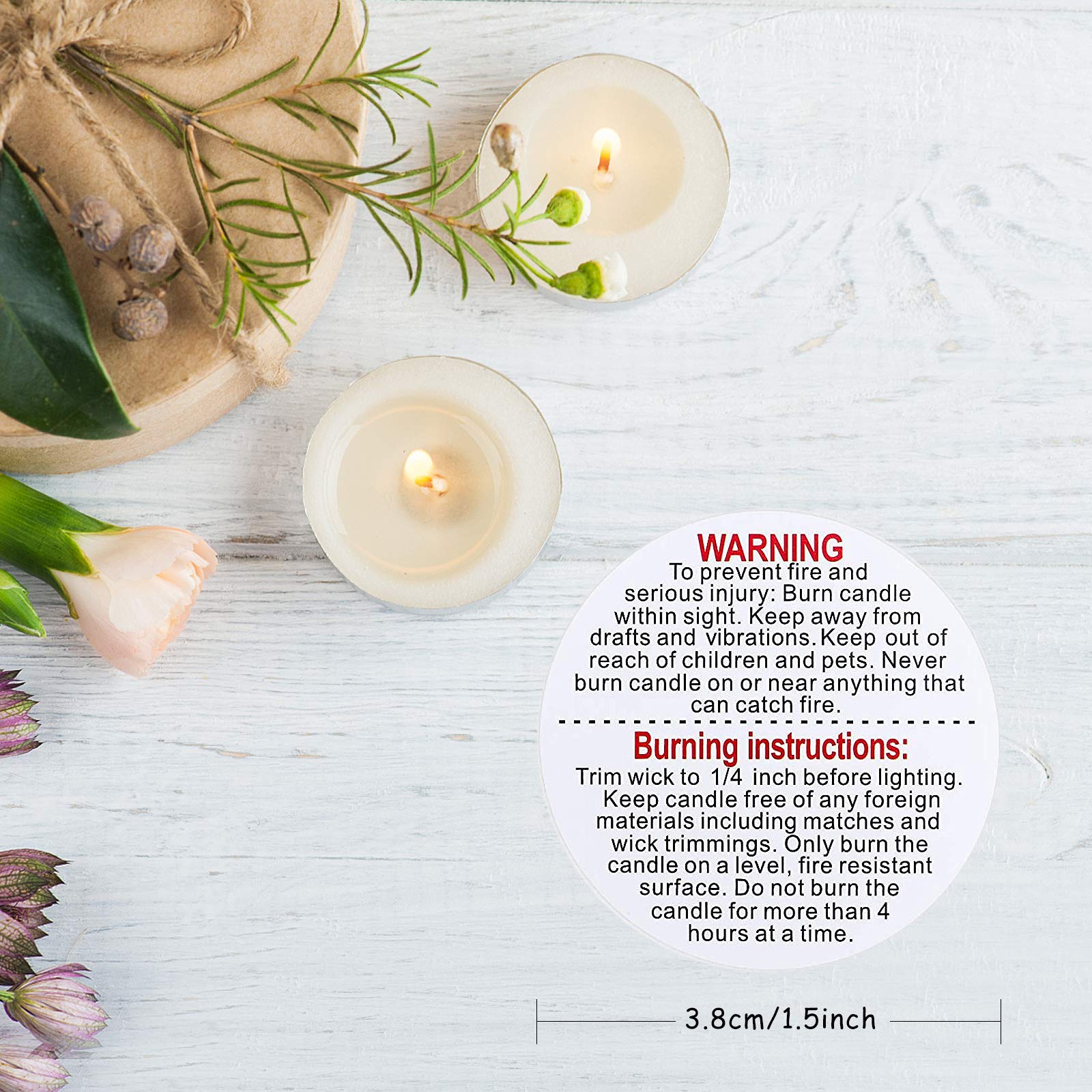 Yiflin Candle Warning Labels 1.5 inch 500 Pcs, Candle Warning Sticker ...