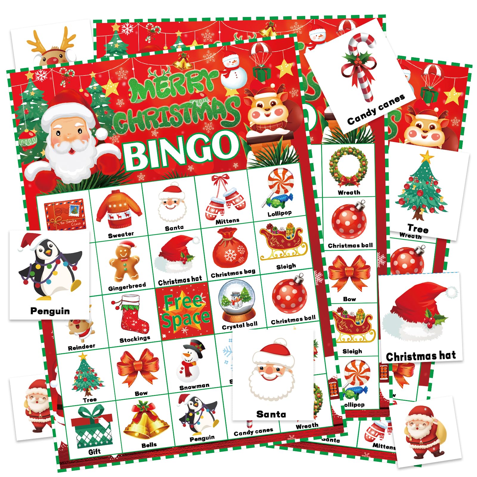 Snapklik.com : Christmas Bingo Game For Boys Girls Adults, 24 Players ...