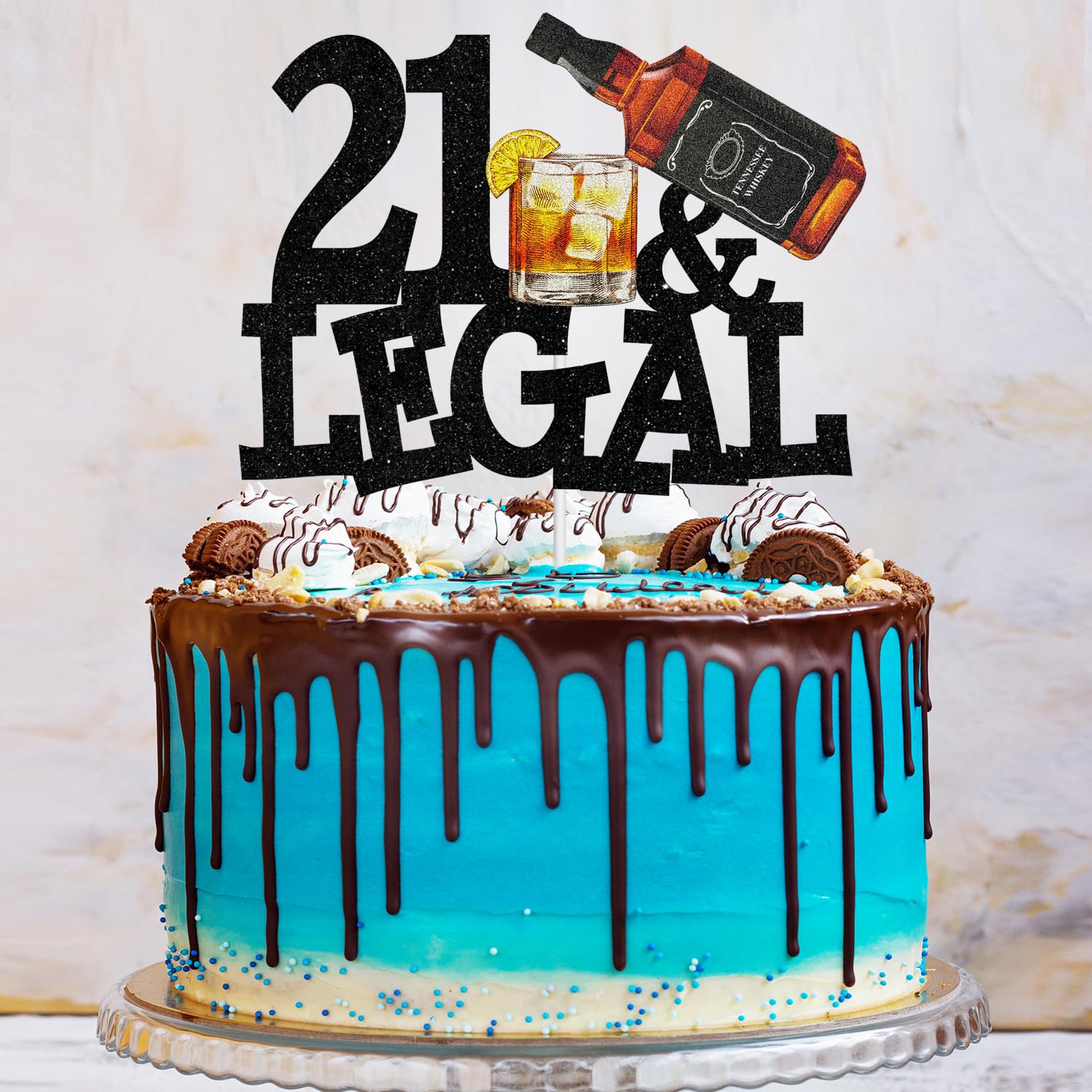 Snapklik.com : 21 & Legal Happy 21st Birthday Cake Topper - Legal Af ...