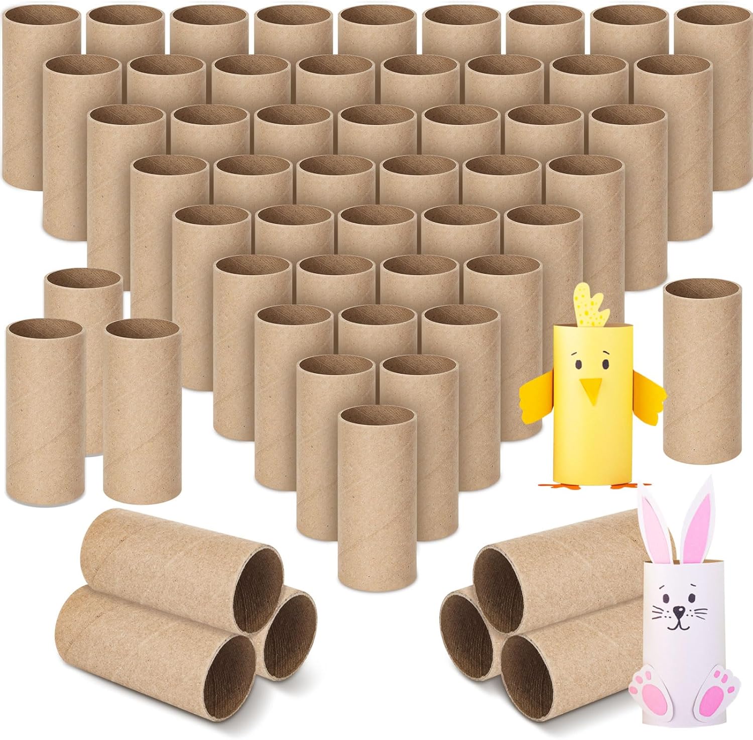 200 Pcs Cardboard Tubes Bulk 1.57 x 3.35 Inches Thick Handmade Craft ...