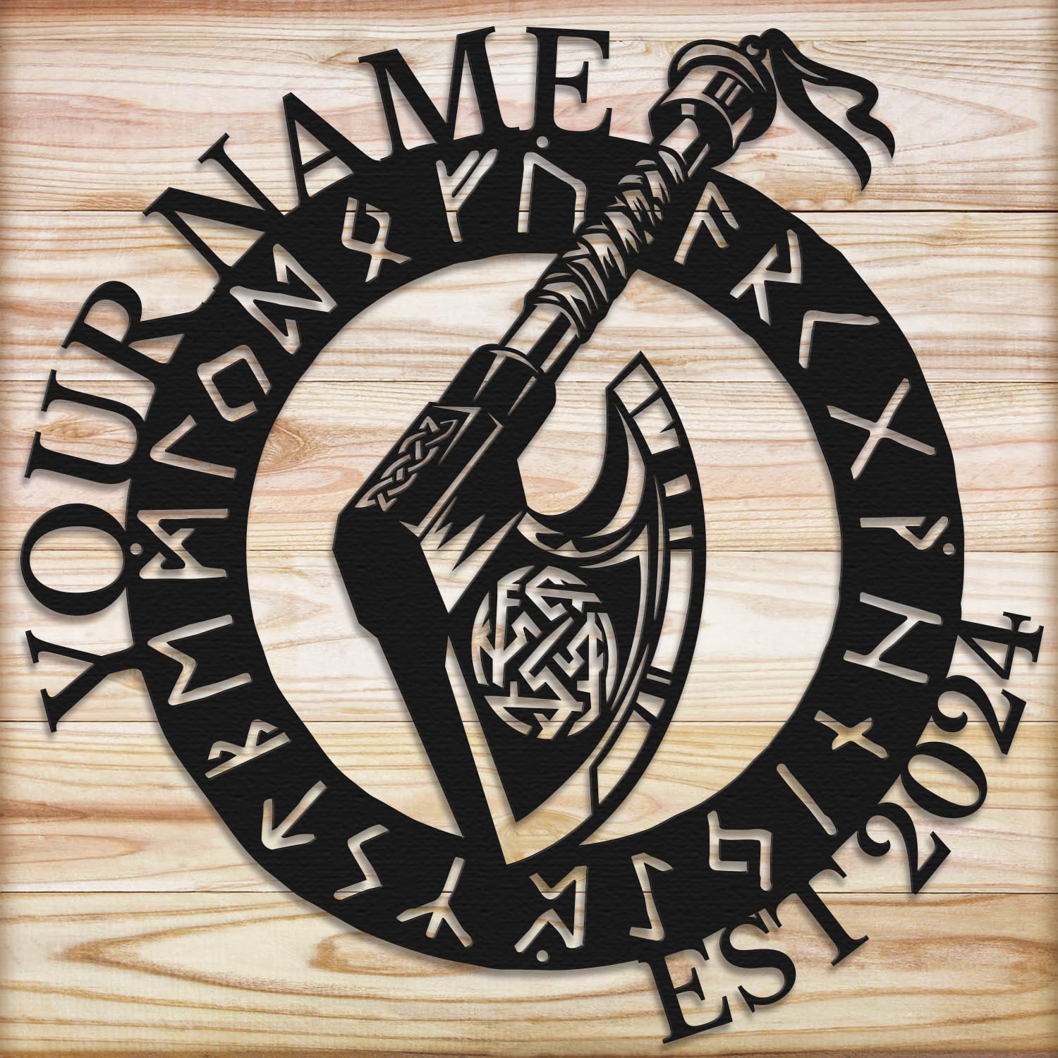 Amazon.com: Personalized Custom Vikings Culture Metal Wall Signs ...