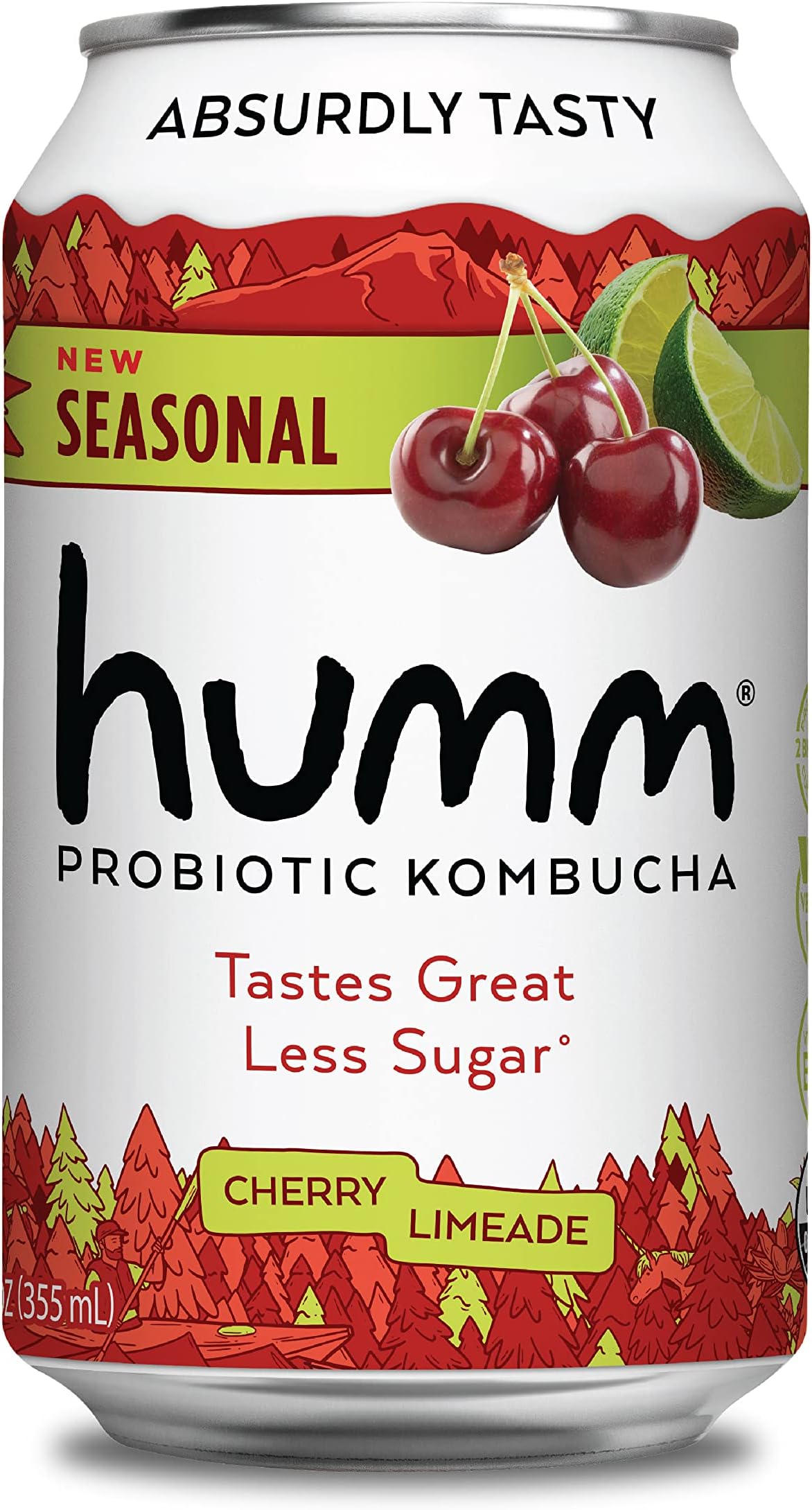 Amazon.com: Humm Kombucha Cherry Limeade, Organic, Vegan & GMO Free (12 ...