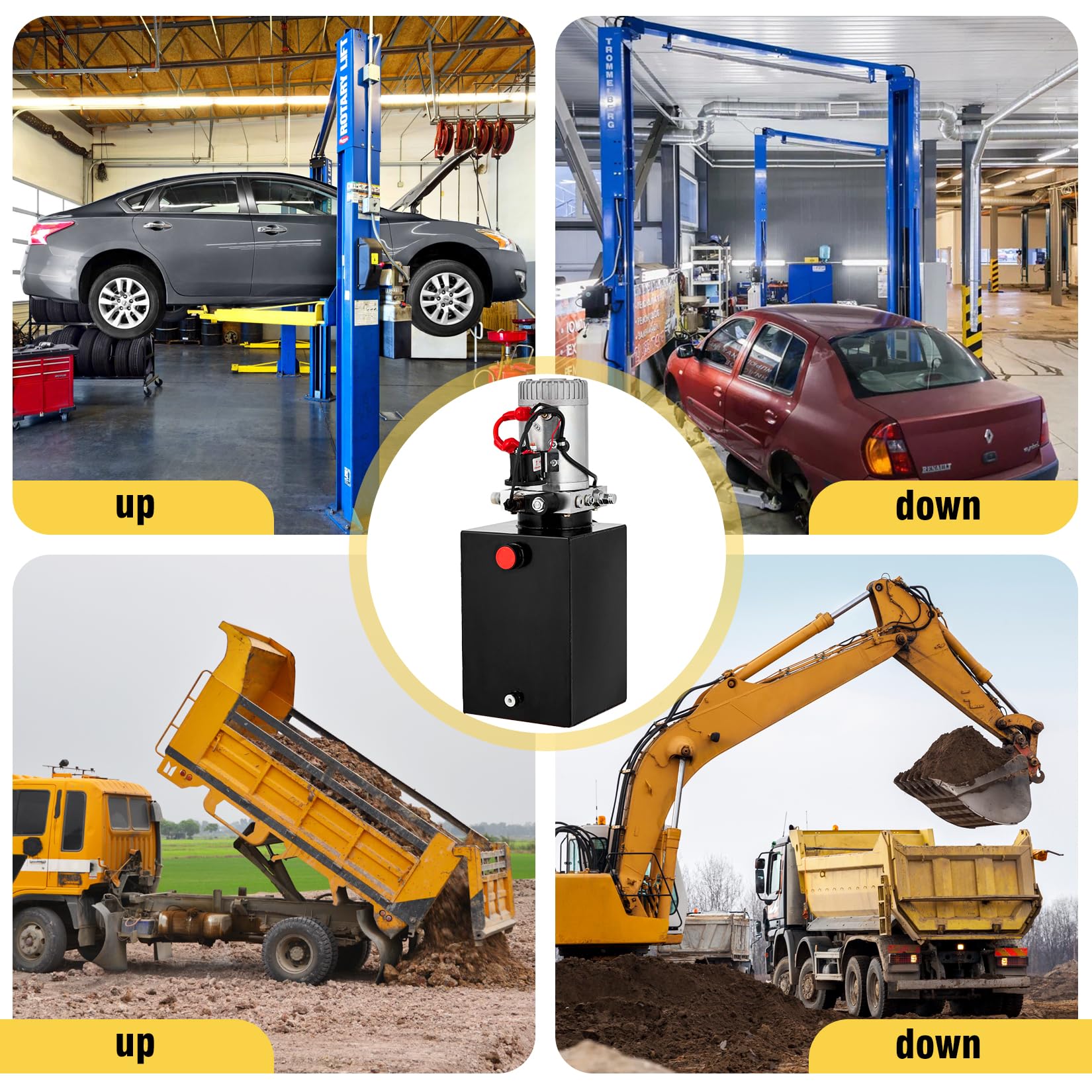 Snapklik.com : Litake Hydraulic Power Unit 12V 13 Quart Car Lift ...