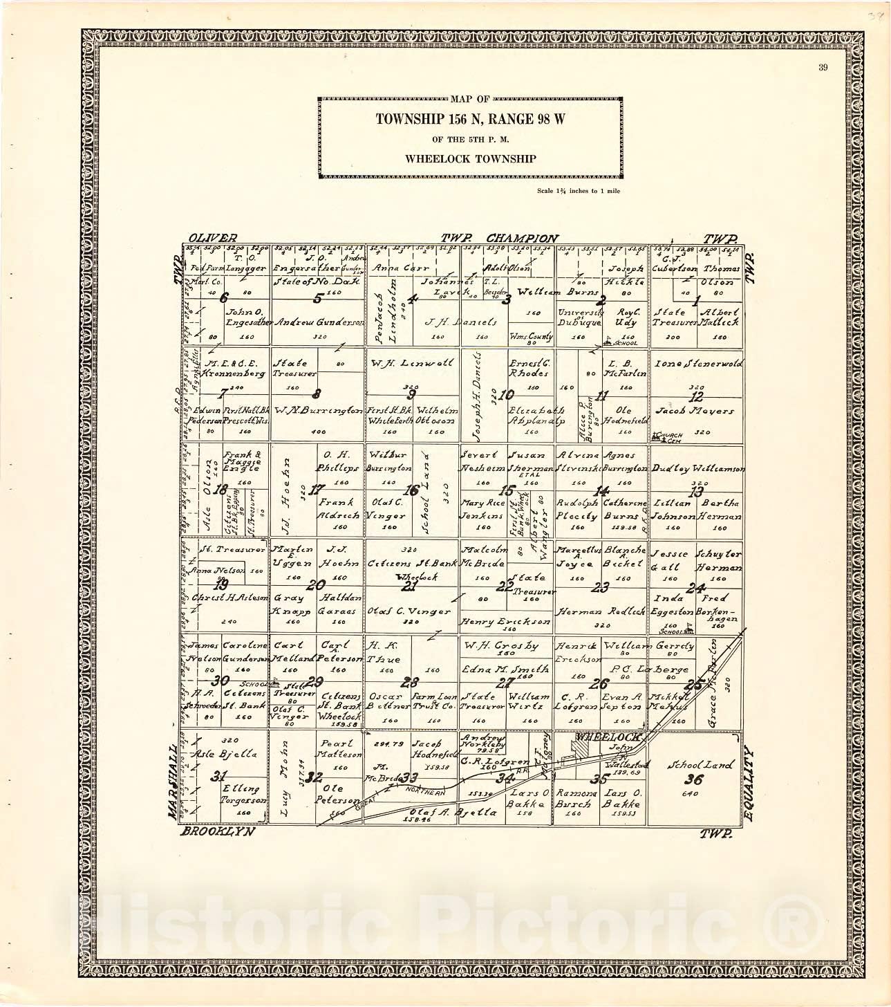 Amazon.com: Historic 1937 Wall Map - Atlas, Williams County, North ...