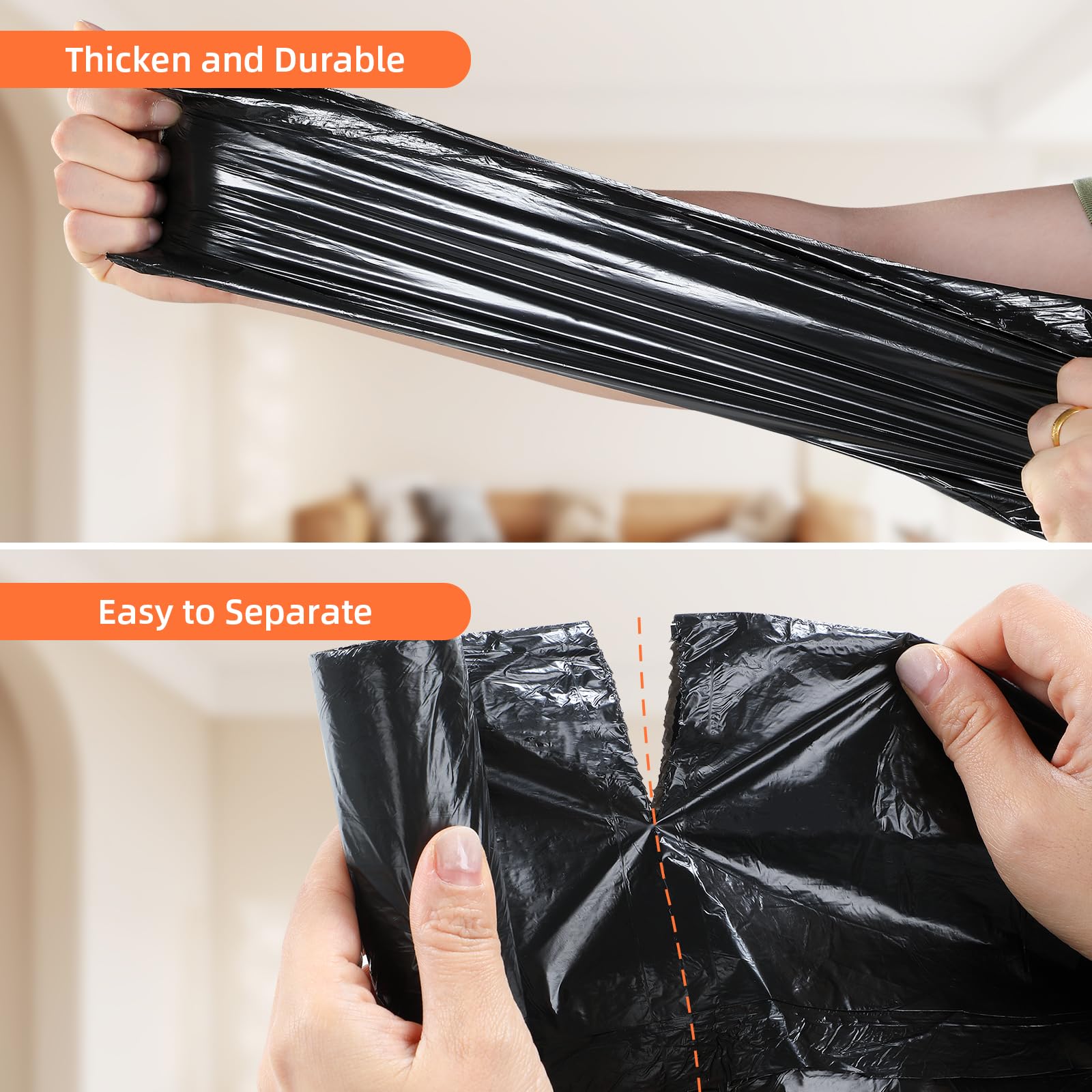 Snapklik.com : Funest Trash Bags, 4 Gallon Small Drawstring Garbage ...