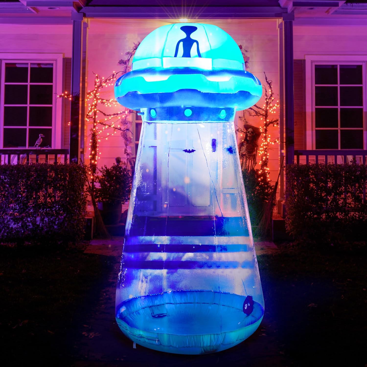 Amazon.com: Joiedomi 6 FT Tall Halloween Inflatable UFO Outdoor Decoration, Blow Up UFO ...