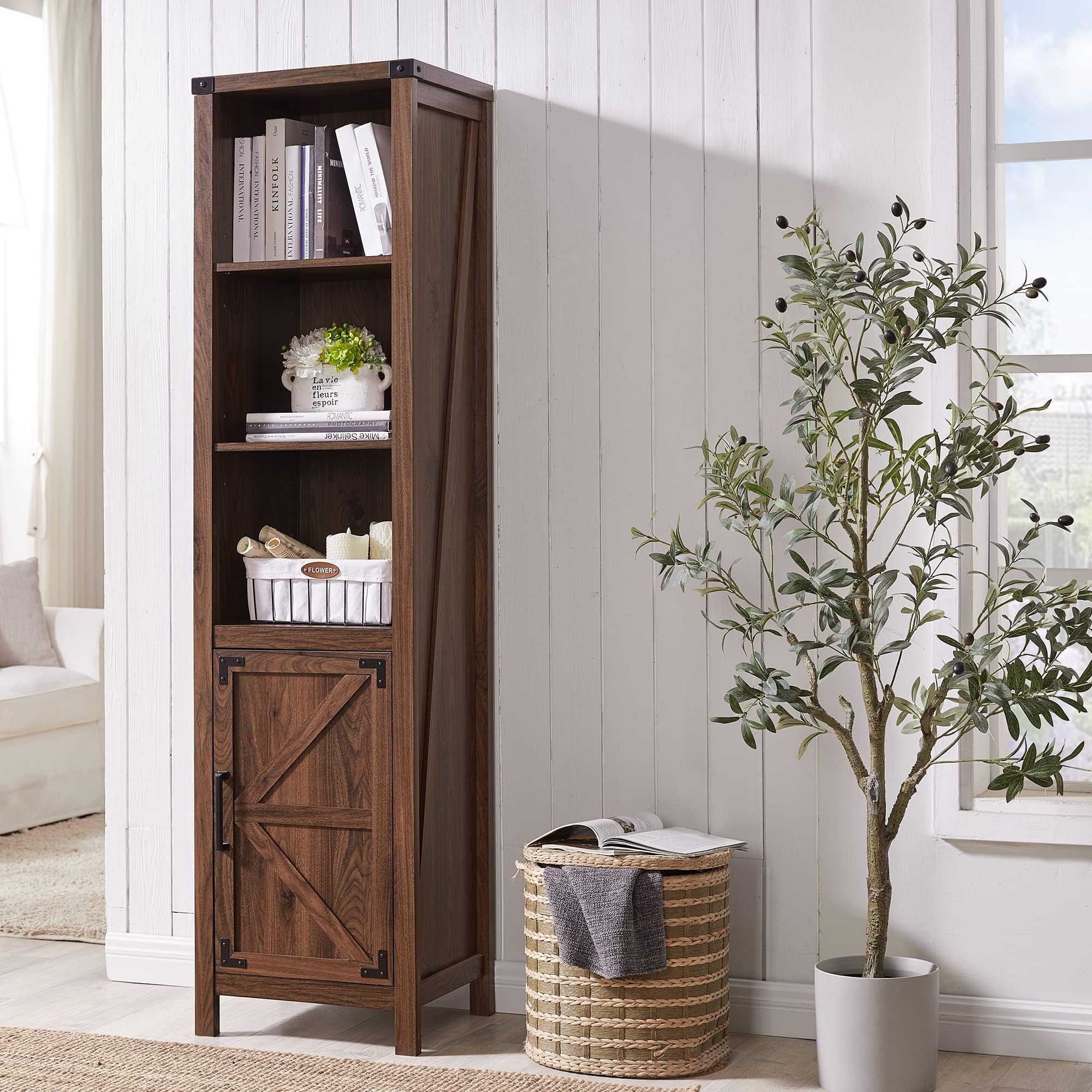 Amazon.com: JXQTLINGMU Storage Cabinet with Doors and Shelves-Multi ...