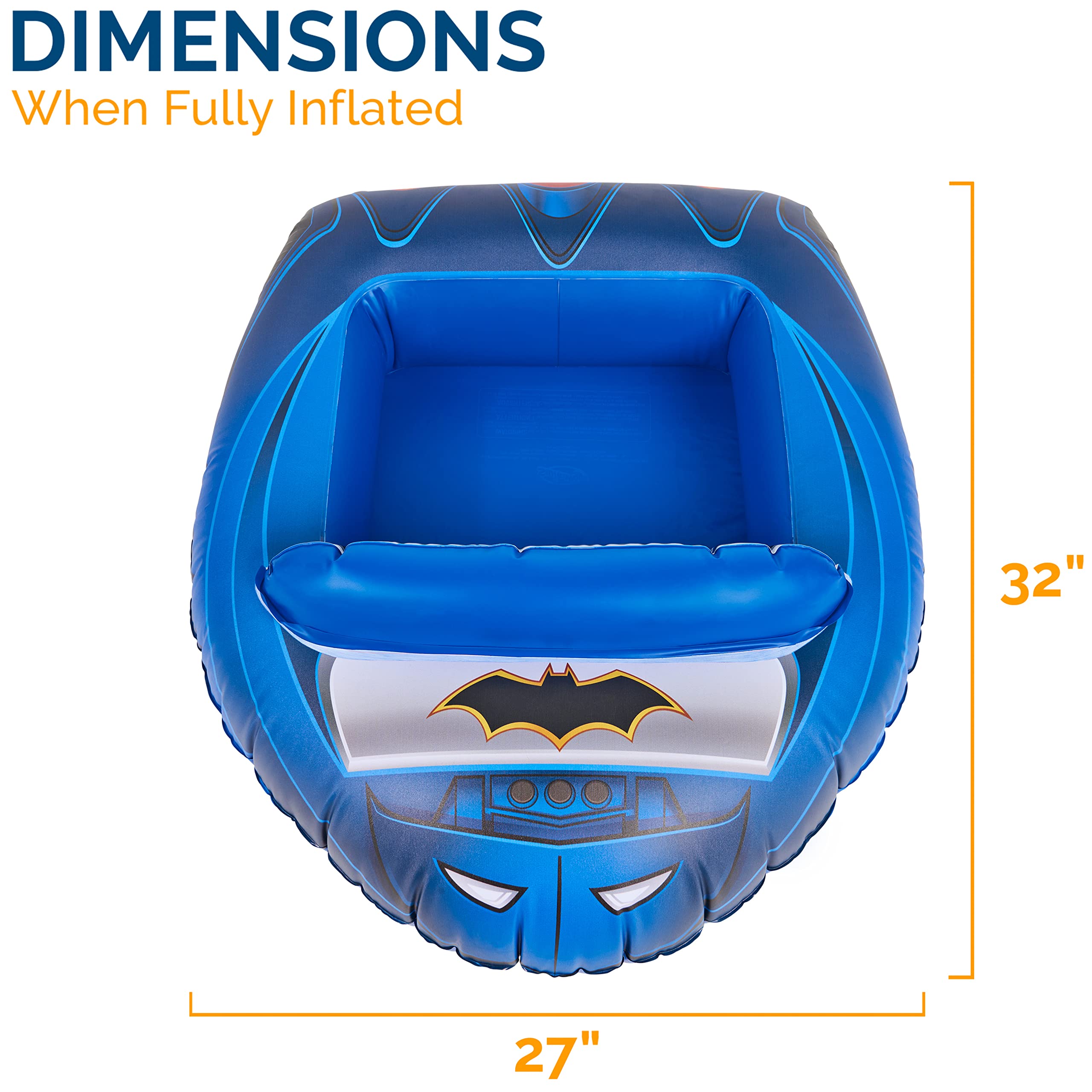 Snapklik.com : Swimways DC Batman Batmobile Inflatable Water Boat Vehicle