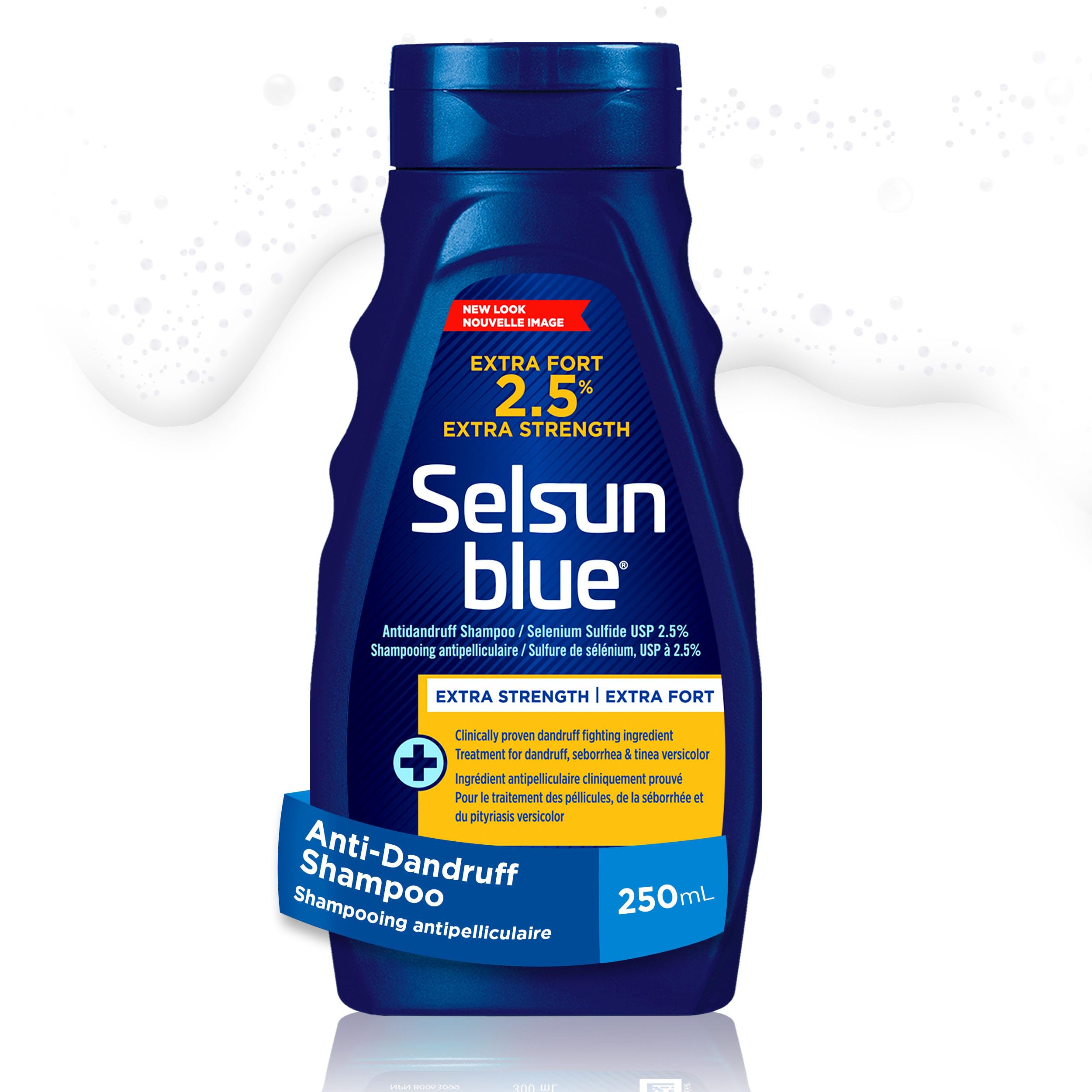 Selsun Blue Anti-Dandruff Shampoo, 250mL, Dandruff Treatment with 2.5% ...