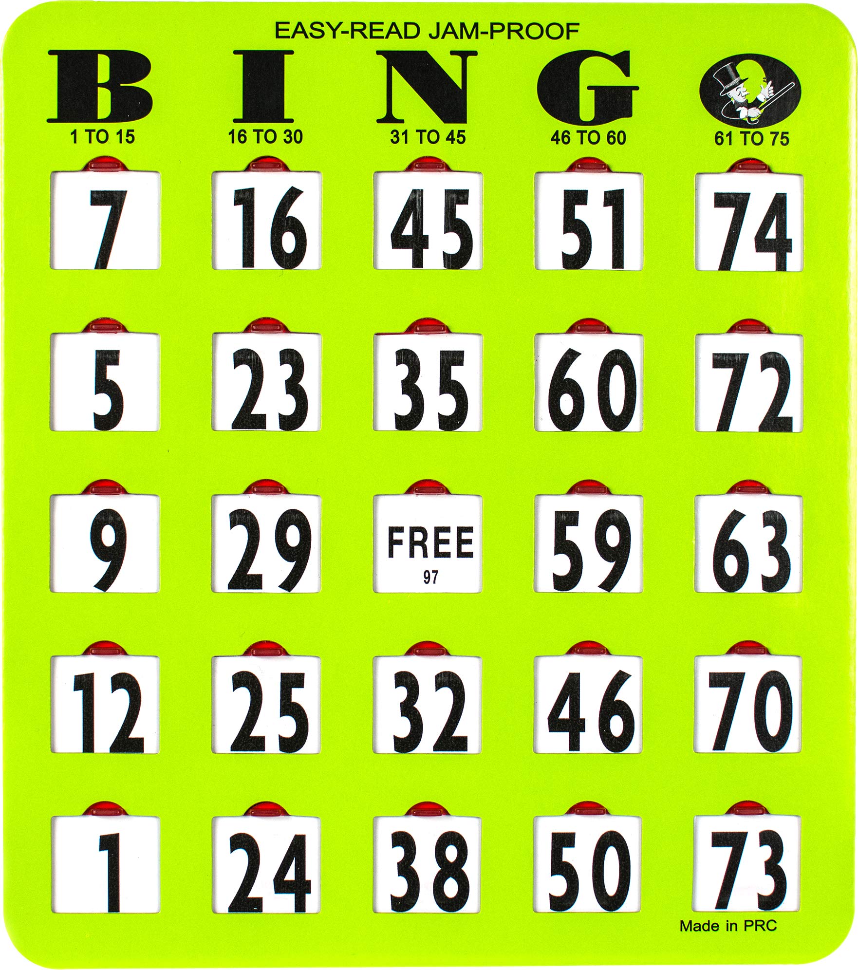 Buy MR CHIPS Jam Proof Easy Read Large Print Fingertip Bingo Cards With 