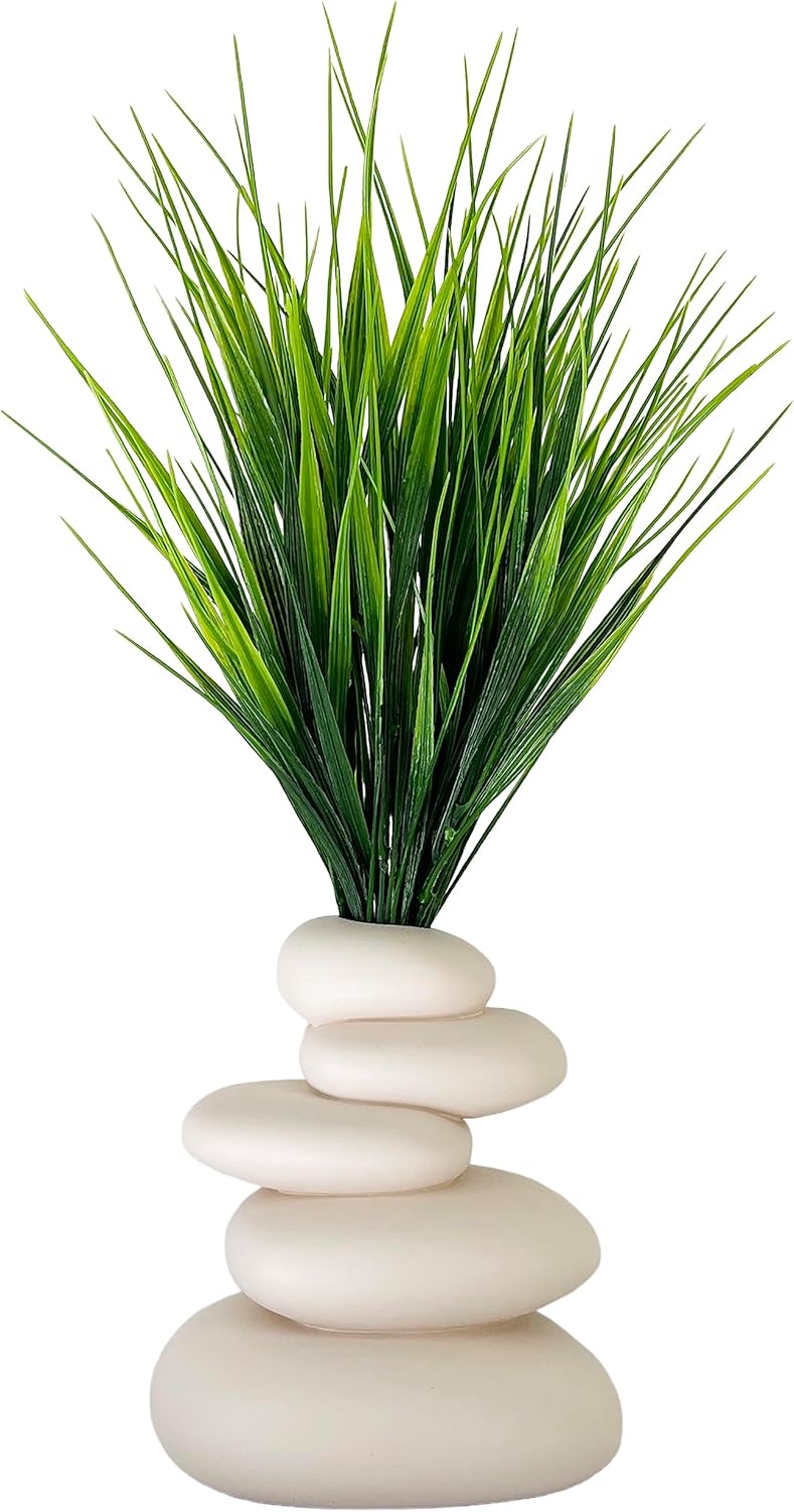 Amazon.com: Florik Artificial Grass with Vase Faux Plants Home Decor ...