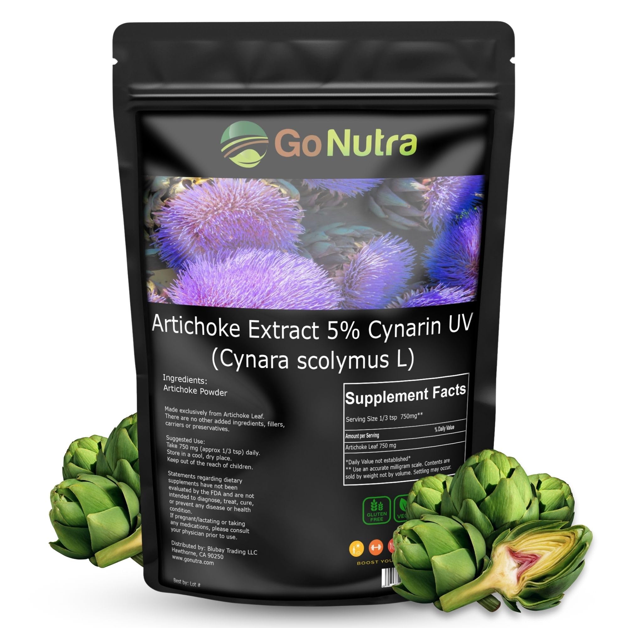 Amazon.com: Go Nutra Artichoke Extract Powder Potent 5% Cynarin ...