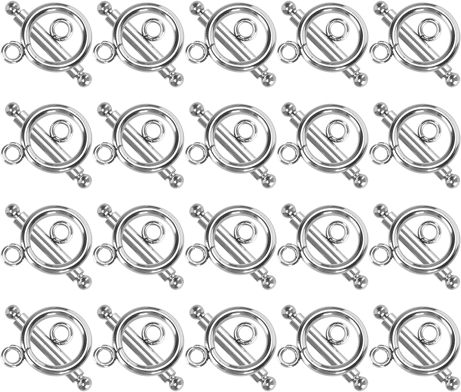 Amazon.com: 30 Sets Stainless Steel Toggle Clasps Bar and Ring OT ...