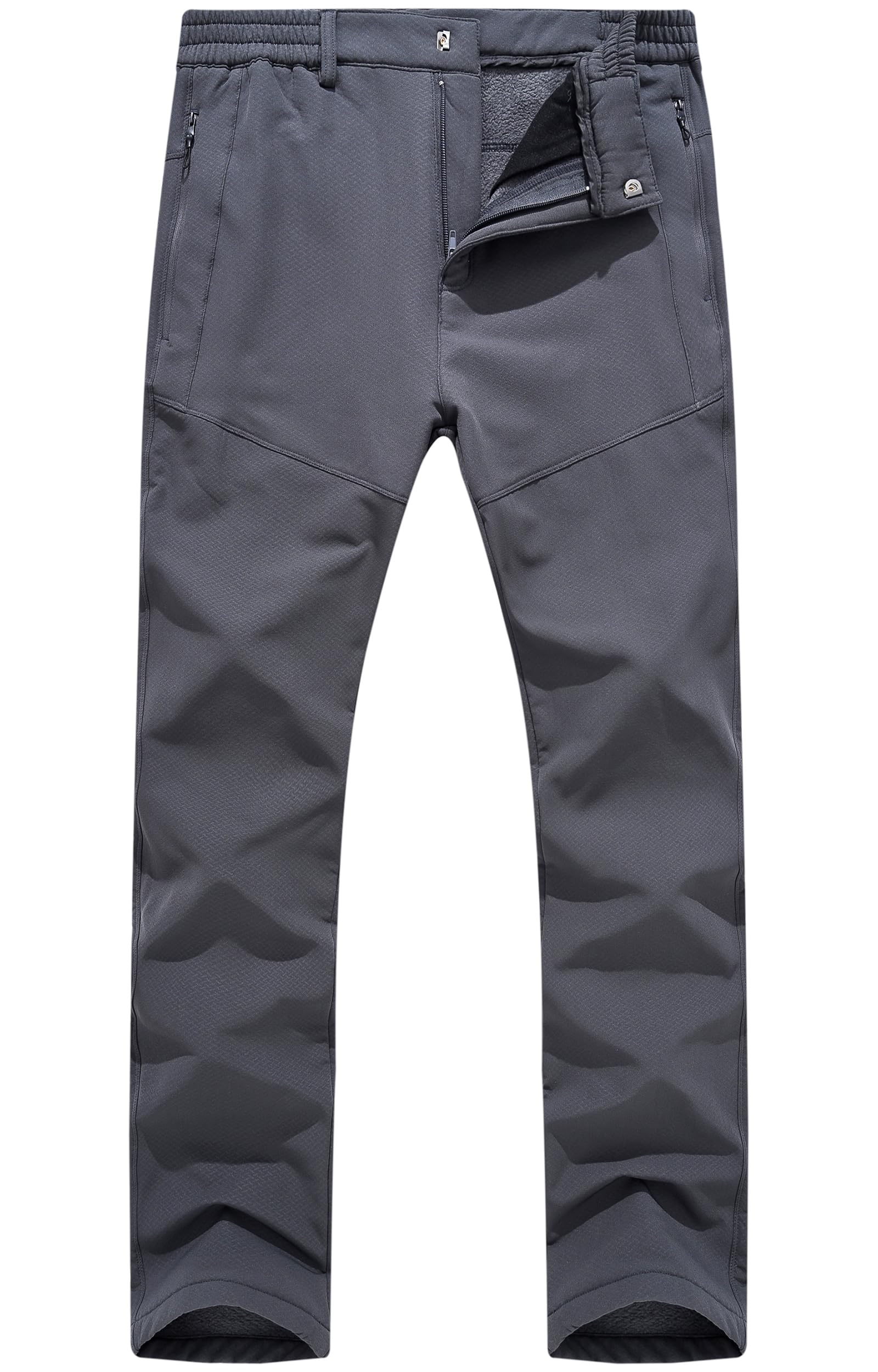 Men's Waterproof Snow Ski Pants Fleece Lined Ripstop Windproof Outdoor ...