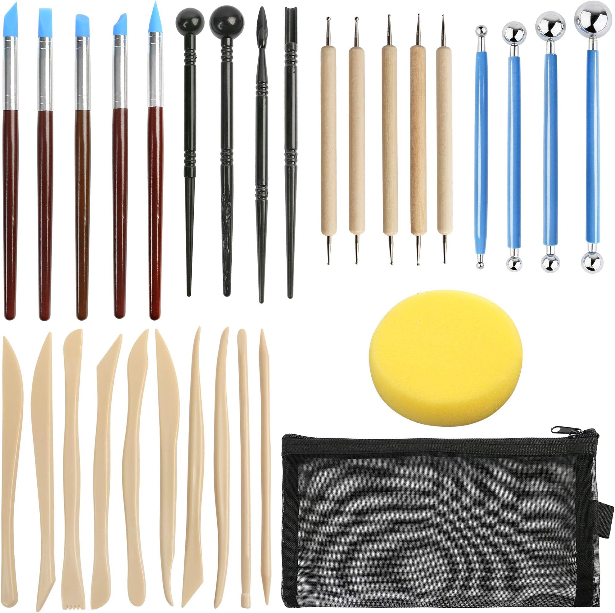 Amazon.com: LotFancy 30PC Polymer Clay Tools Kit - Premium Stainless ...
