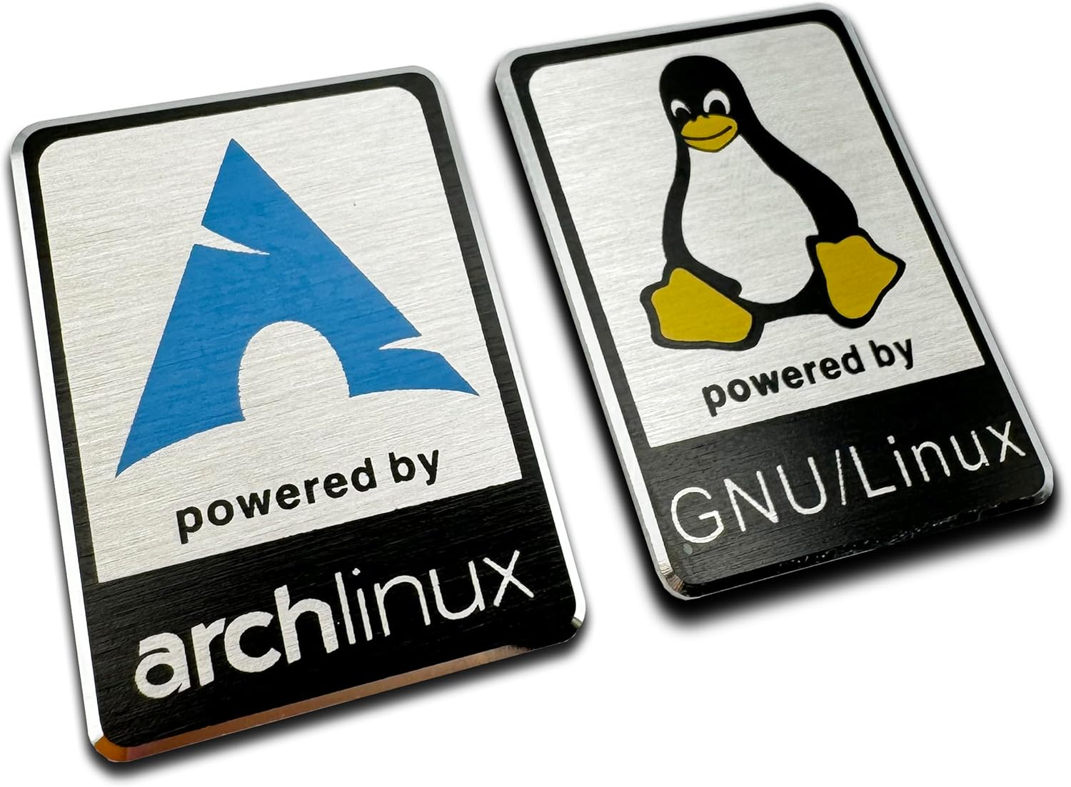 Amazon.com: Arch Linux & GNU/Linux Penguin - Dual Pack Aluminum Decals ...