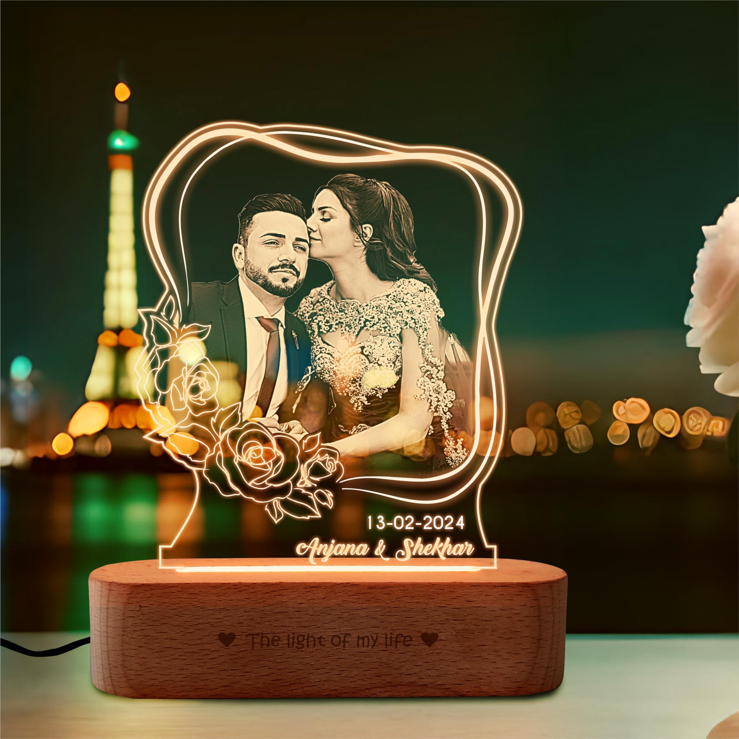 Buy ZOCI VOCI Personalized Valentine Gift for Couple - LED Photo Frame ...