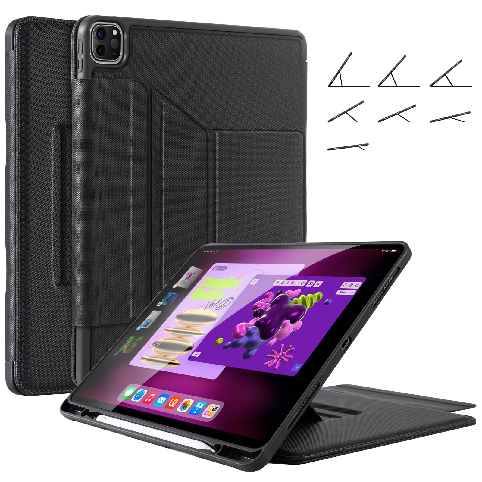 CoBak Case for iPad Pro 12.9 inch 2021/2022 5th/6th Generation with 7 ...