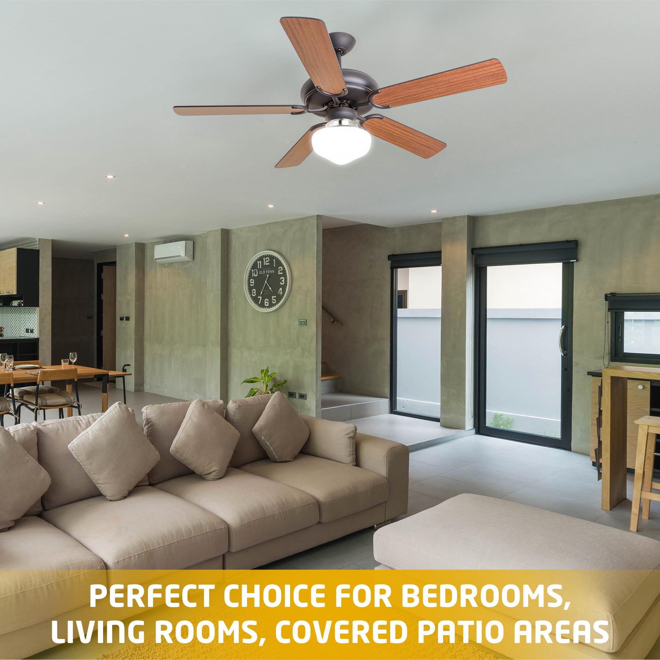 White Schoolhouse Ceiling Fans