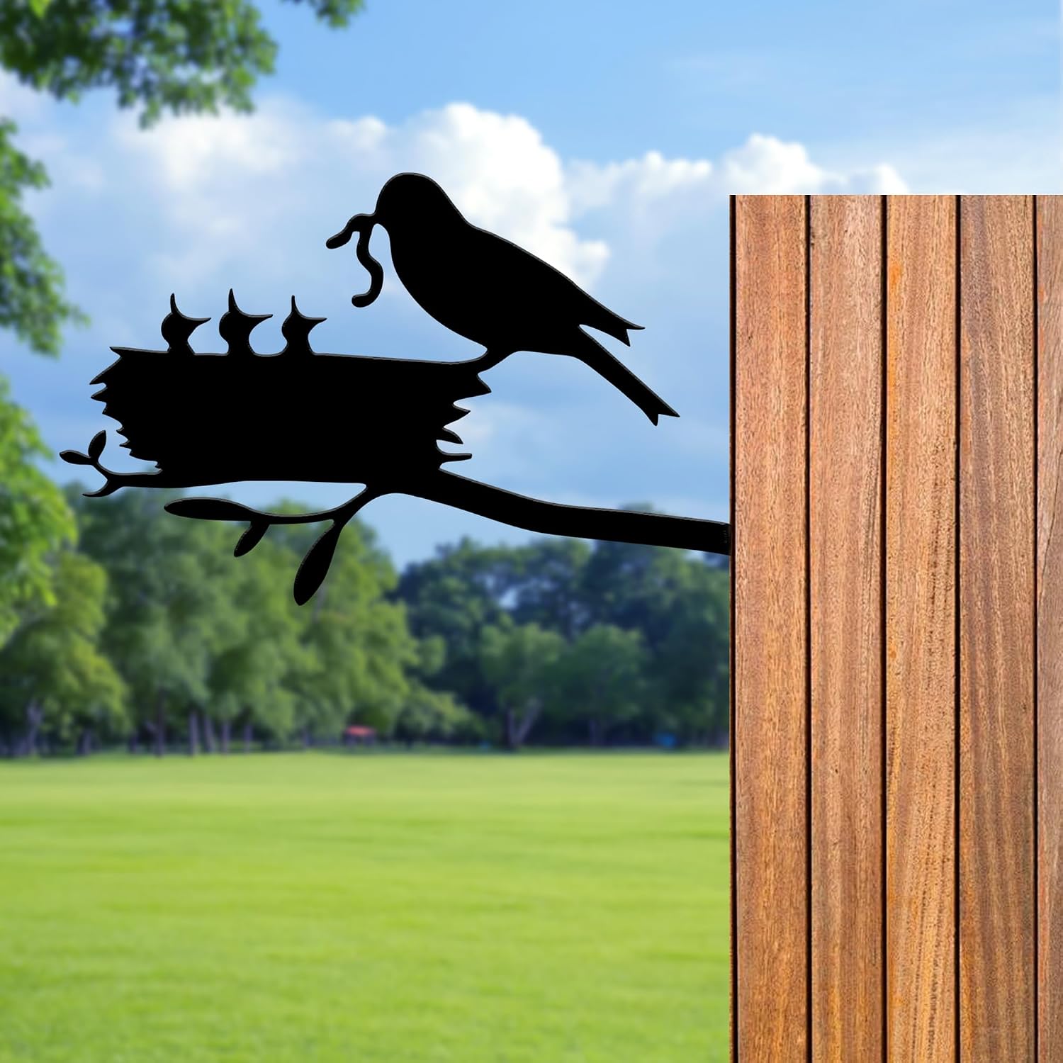 Amazon.com : YATEASLU Metal Birds Wall Art, Garden Decor for Patio Yard ...