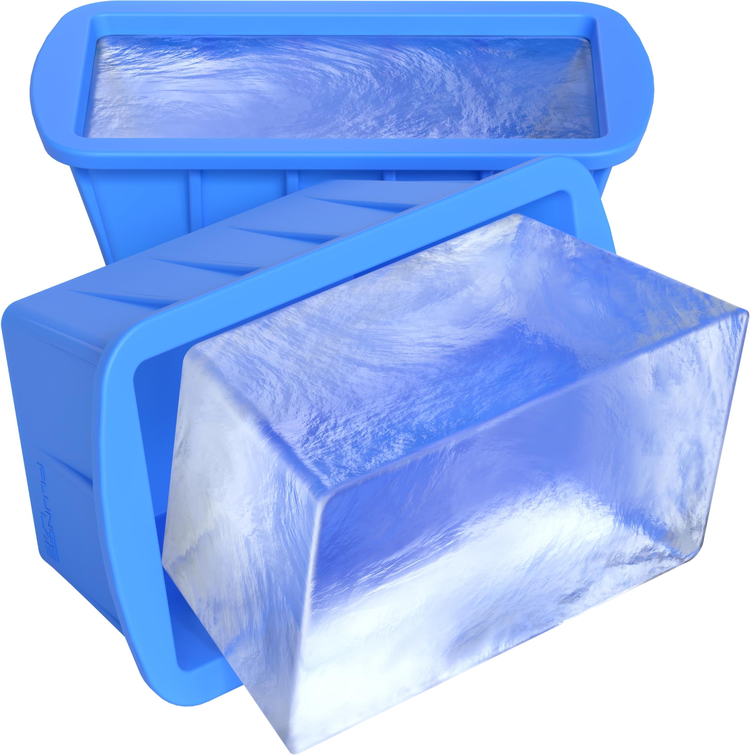 Amazon.com: Plunge Lab Extra Large Ice Block Mold, 2-Pack, 8lb Ice ...
