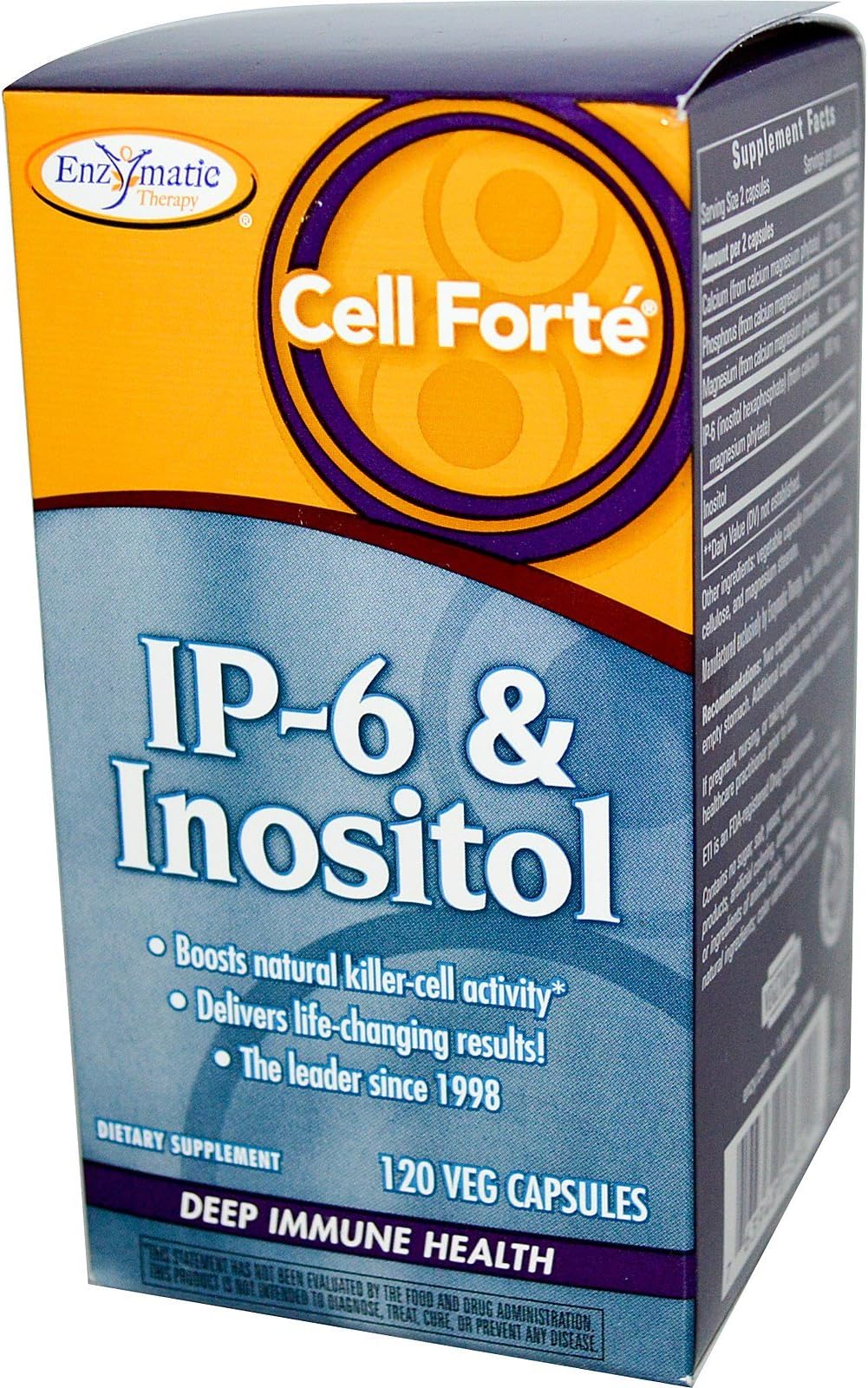 Amazon.com: Enzymatic Therapy Cell Forte IP-6 Inositol 120 Veggie Caps ...