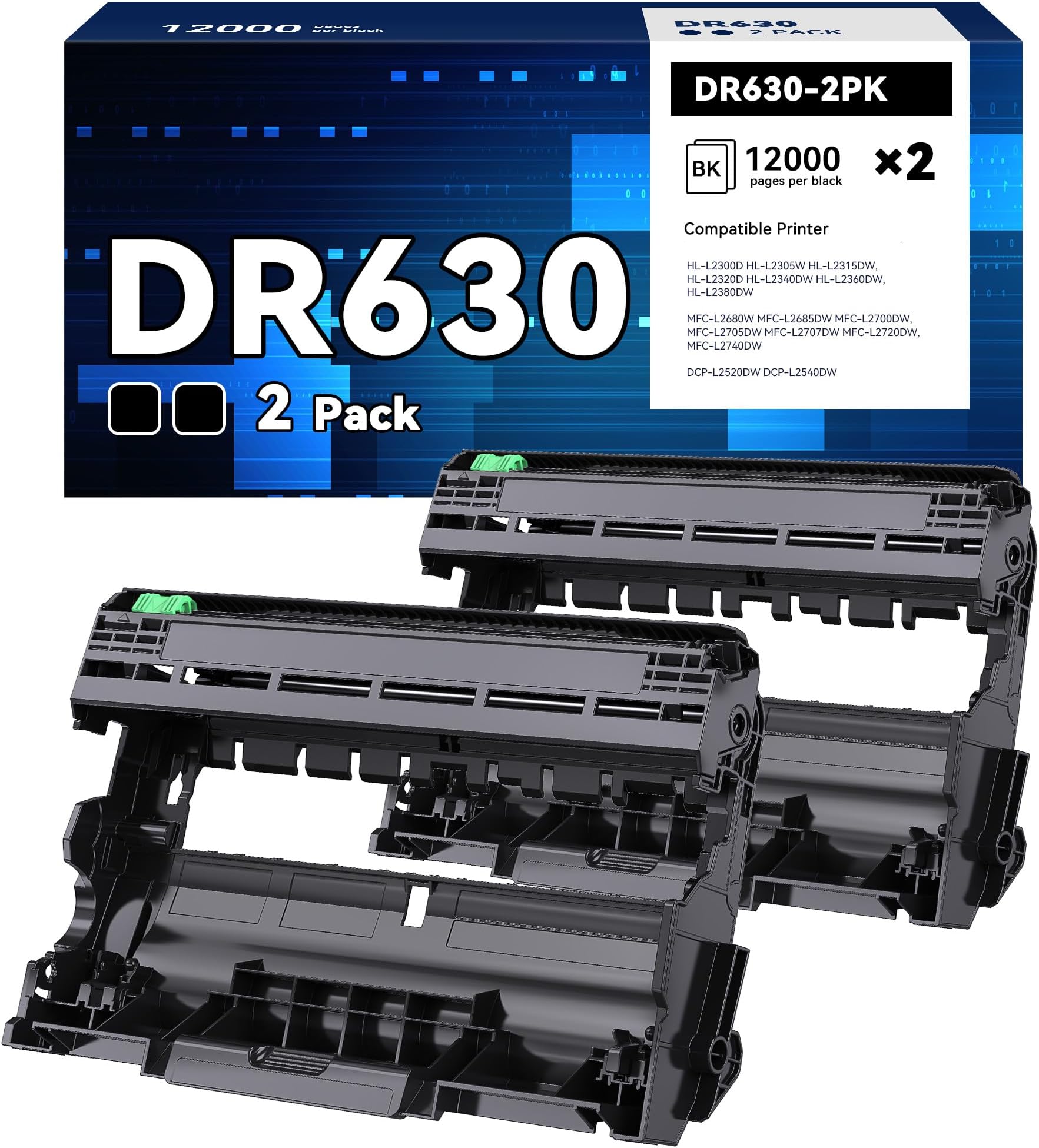 Amazon.com: (1 x Drum) Green Toner Supply Compatible DR630 Drum Unit ...