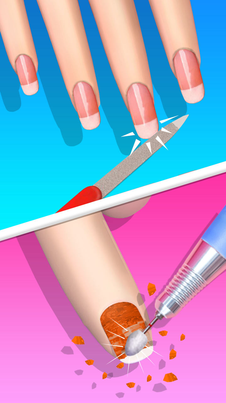 Acrylic Nails Girls DIY Nail Art Customize Design Fun Skincare Games ...