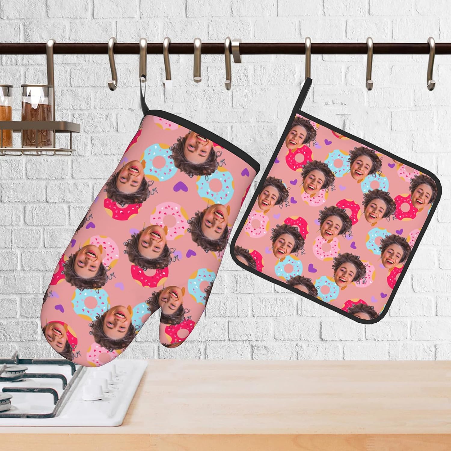 Amazon.com: Personalized Oven Mitts, Custom Oven Mitts and Pot Holders ...