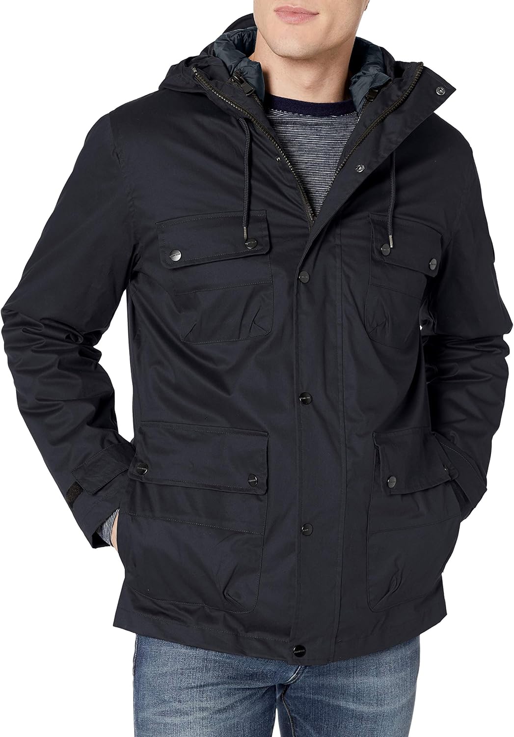 Perry Ellis Men's Systems Jacket with Vestee, Black, Large at Amazon ...