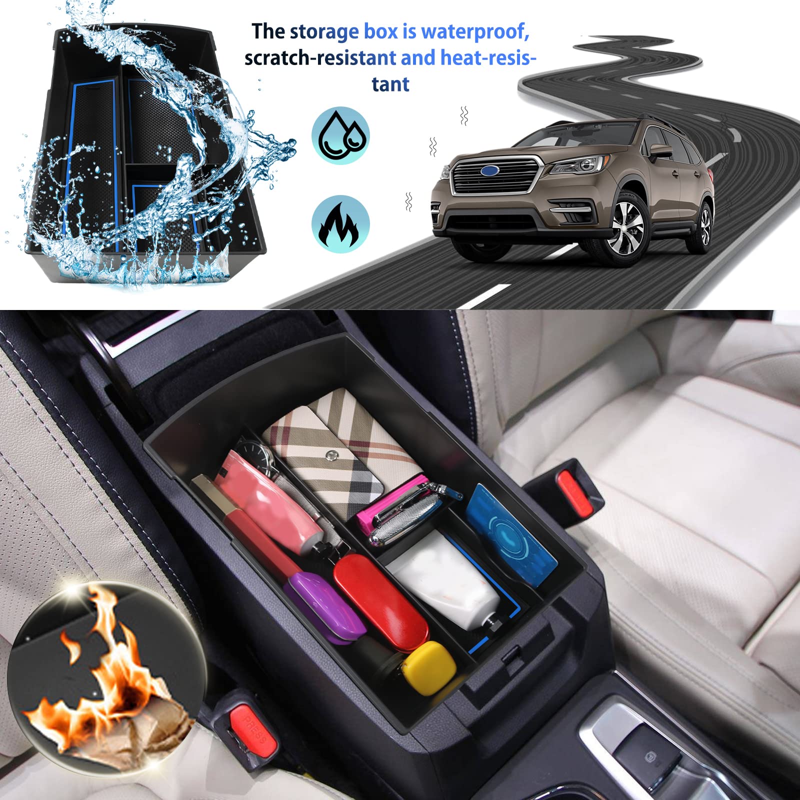 Snapklik.com : For 2024 2025 Subaru Ascent Center Console Organizer Fit ...