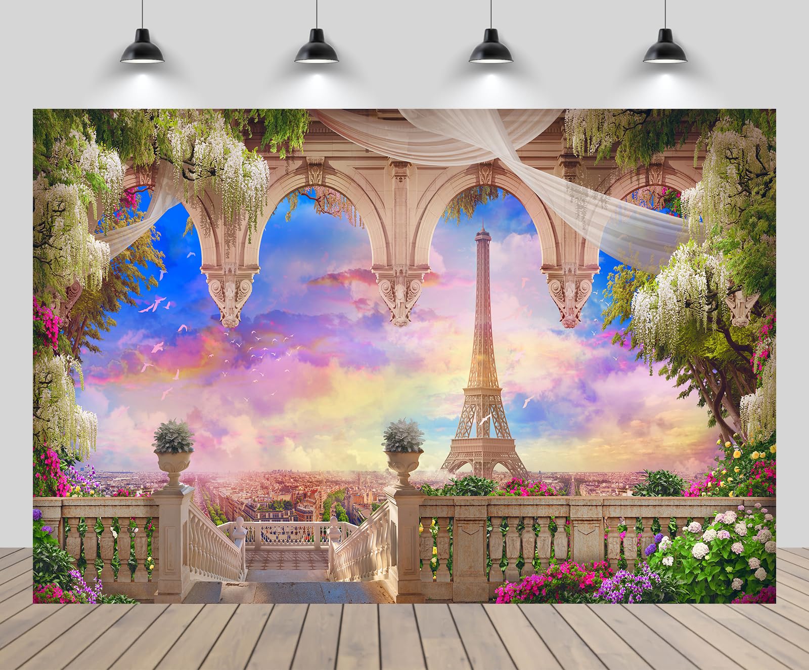Wallpaper Flowers Eiffel Tower Paris