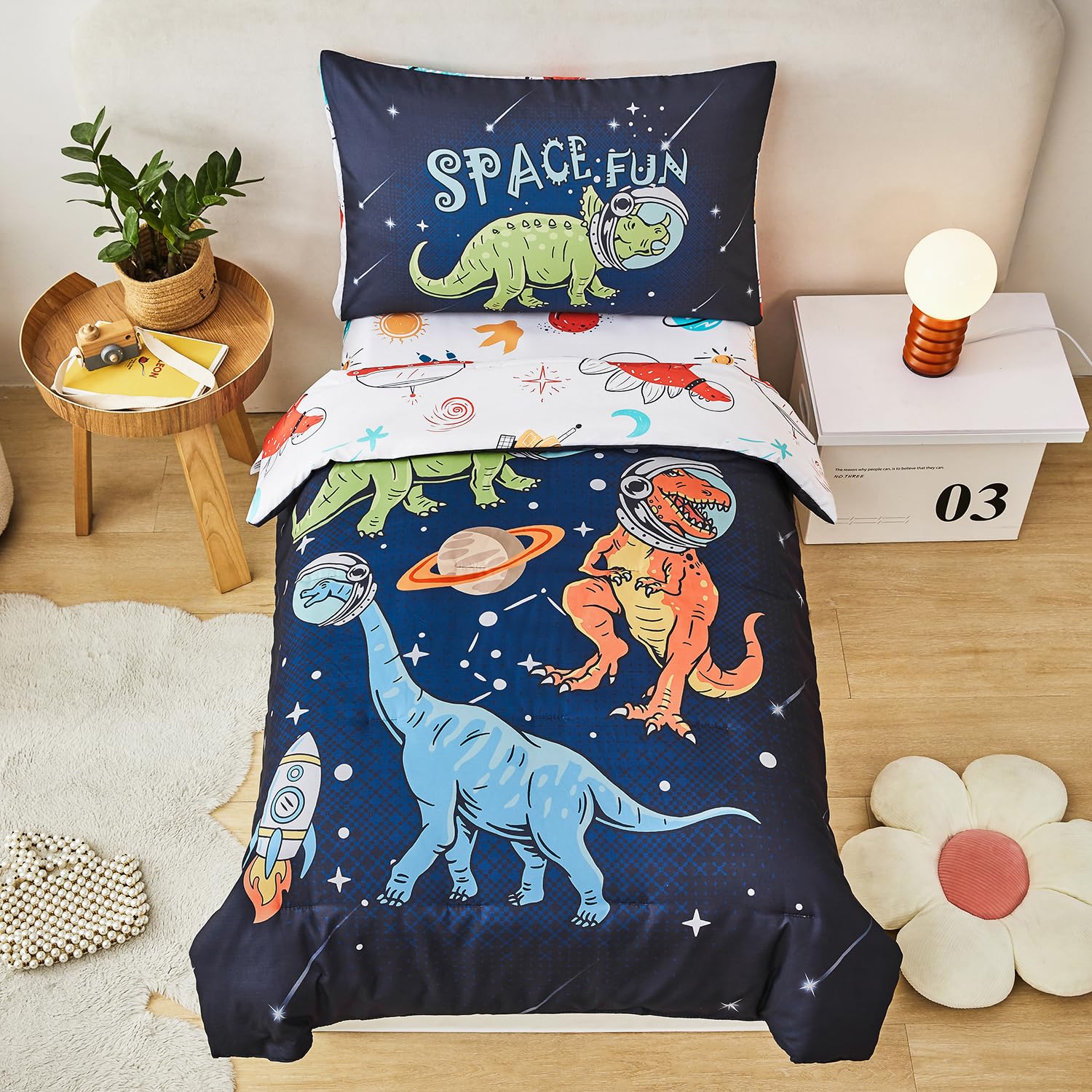 Little Boys Bedding Full Size Festive Gingerbread Town Duvet Cover Set