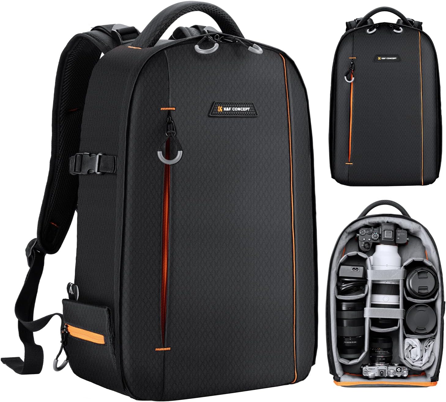 Amazon.co.jp: K&F Concept カメラリュック カメラバック カメラバックパック リュックサック 18L大容量 おしゃれ ...