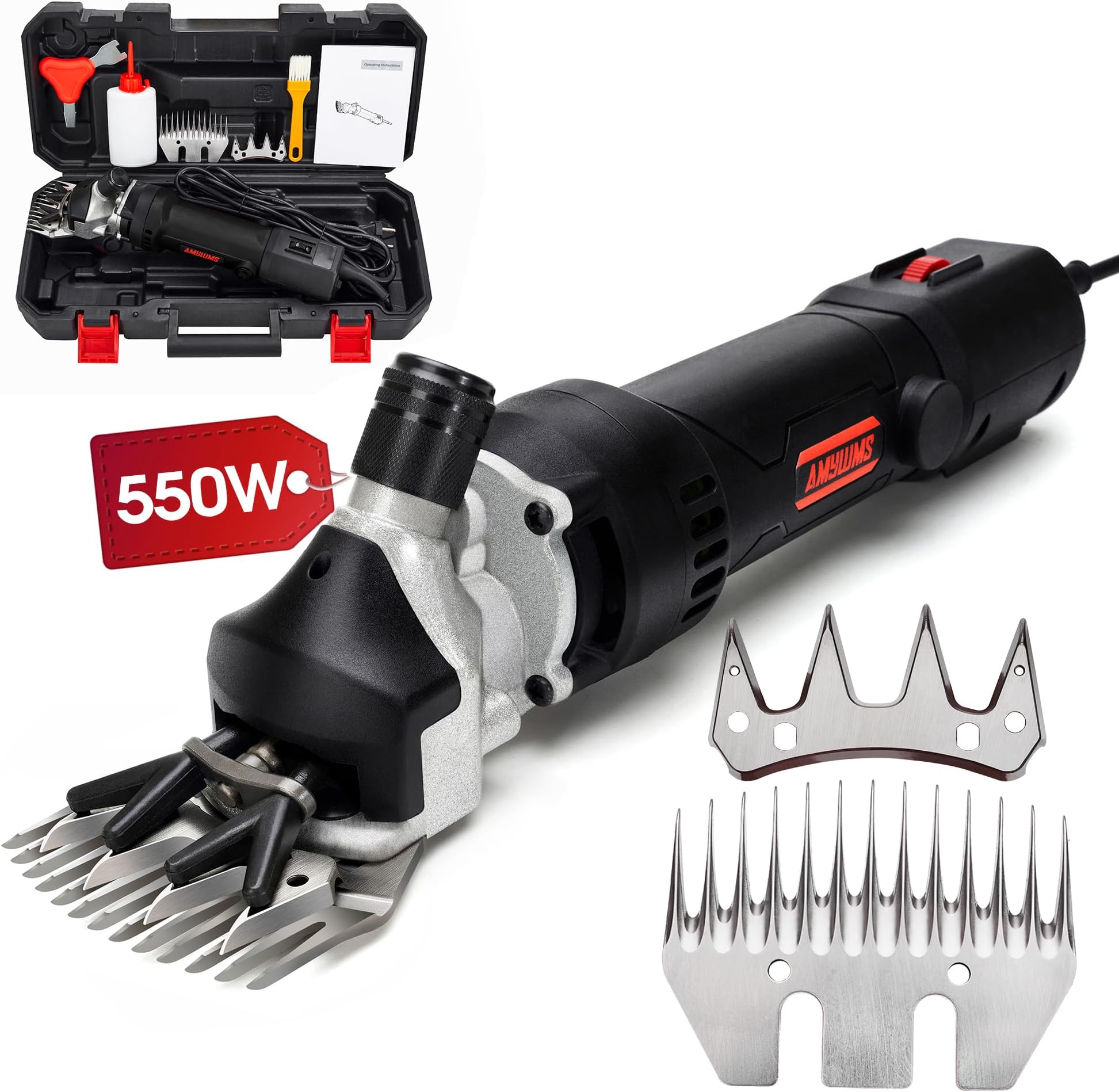 Amazon.com: AMYWMS Sheep Shears Electric 550W - Professional Sheep ...