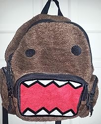 Amazon.com: Domo Men's Plush Backpack, Brown, One Size: Domo Bookbag ...