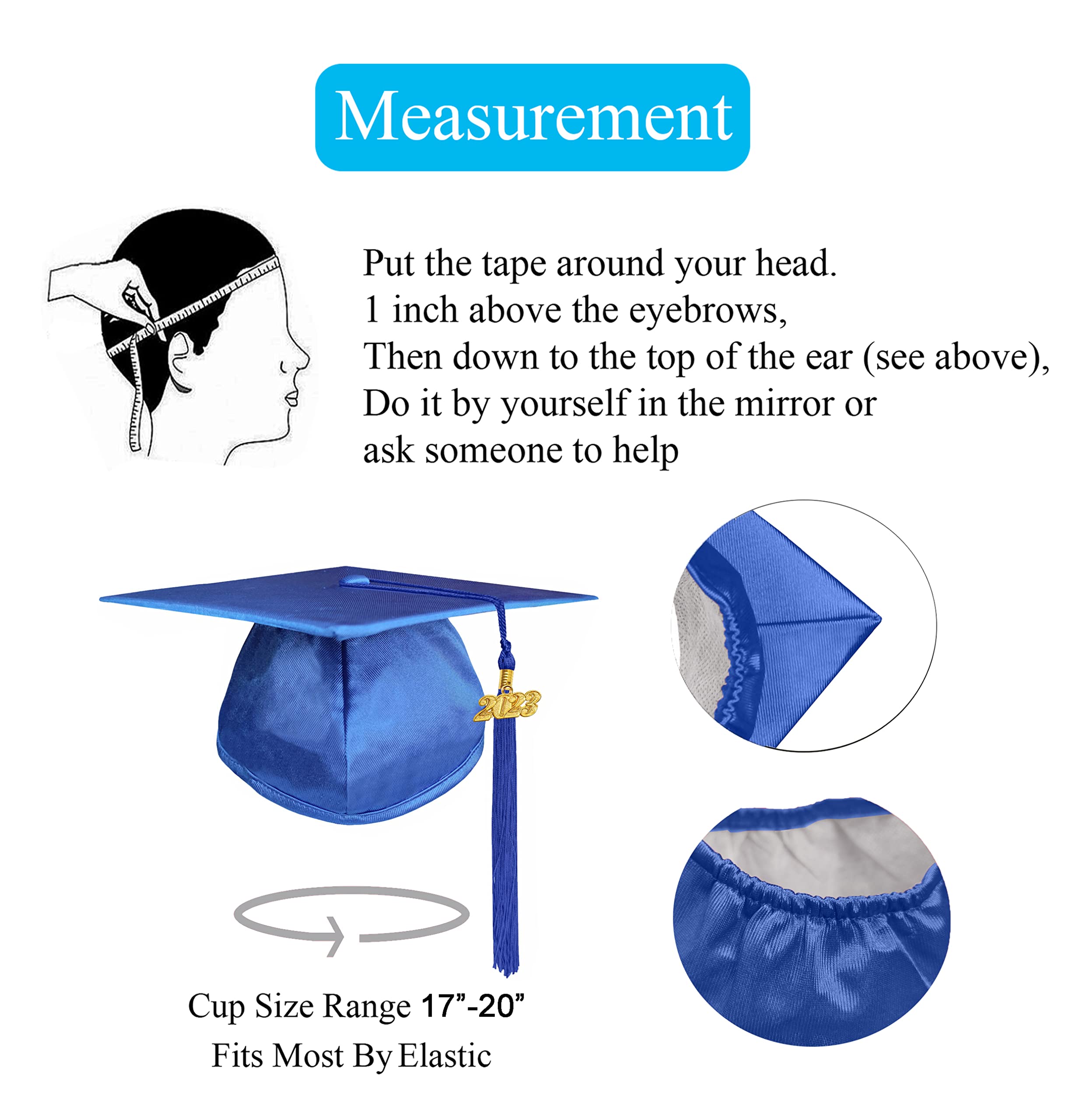 Snapklik.com : TngHui Preschool And Kindergarten Shiny Red Graduation Cap