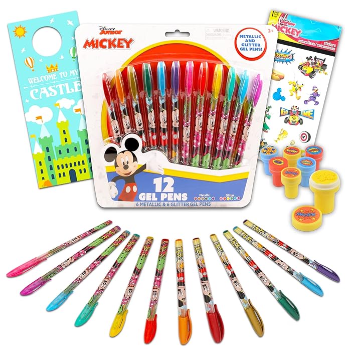 Buy Disney Mickey and Minnie Mouse Gel Pen Set - 15 Pc Mickey and ...