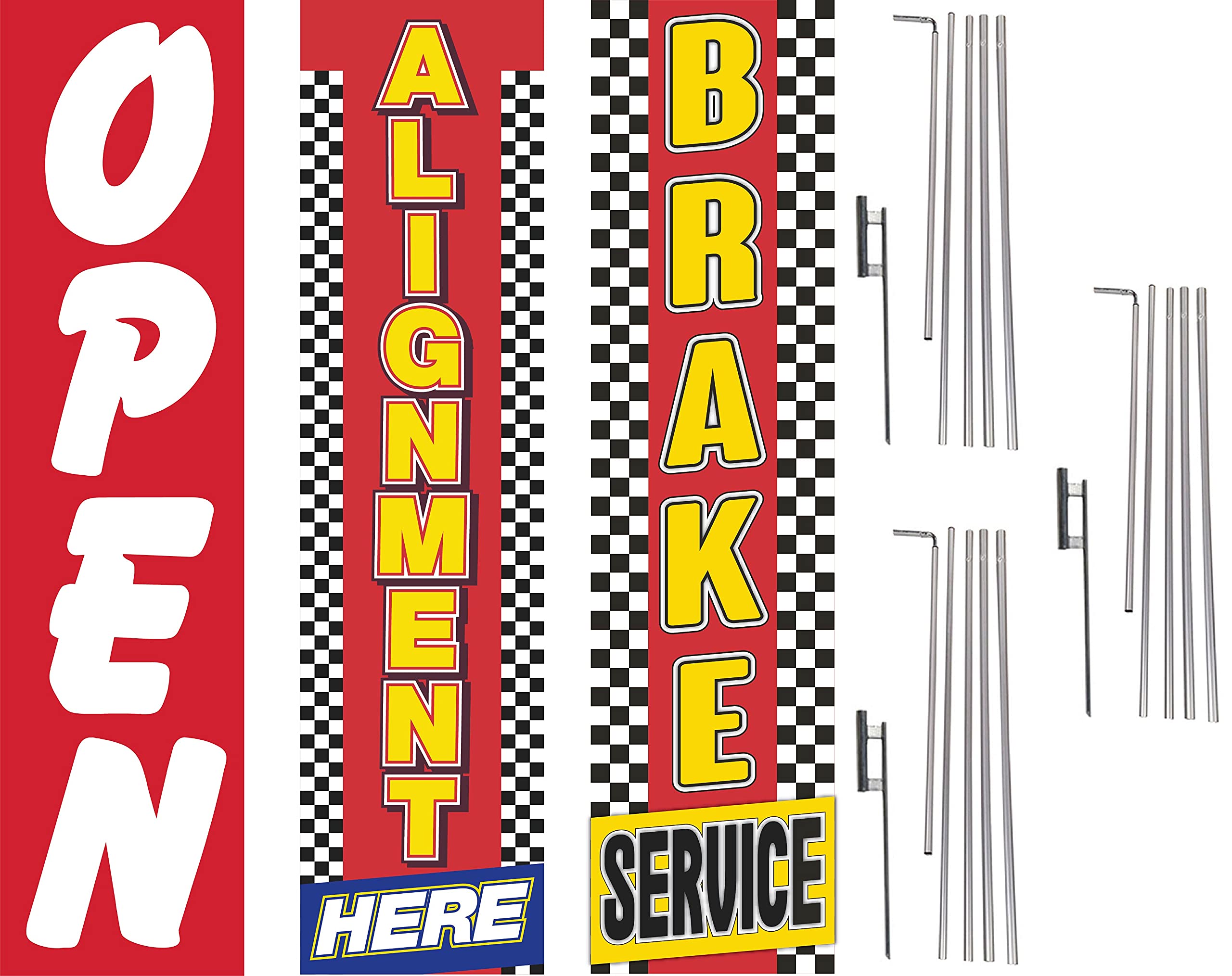 Amazon.com : Open Alignment here Brake Service Advertising Rectangle ...