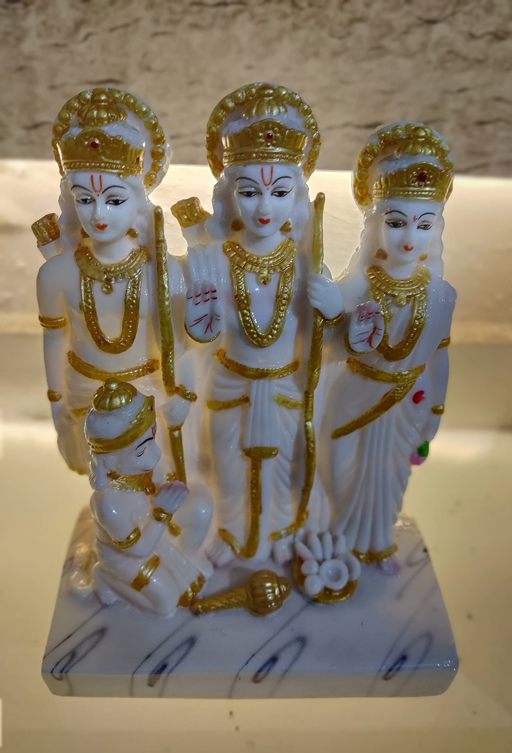 Bs24 Ge7 Marble Antique Lord Ram Darbar Parivar Family Statue ...