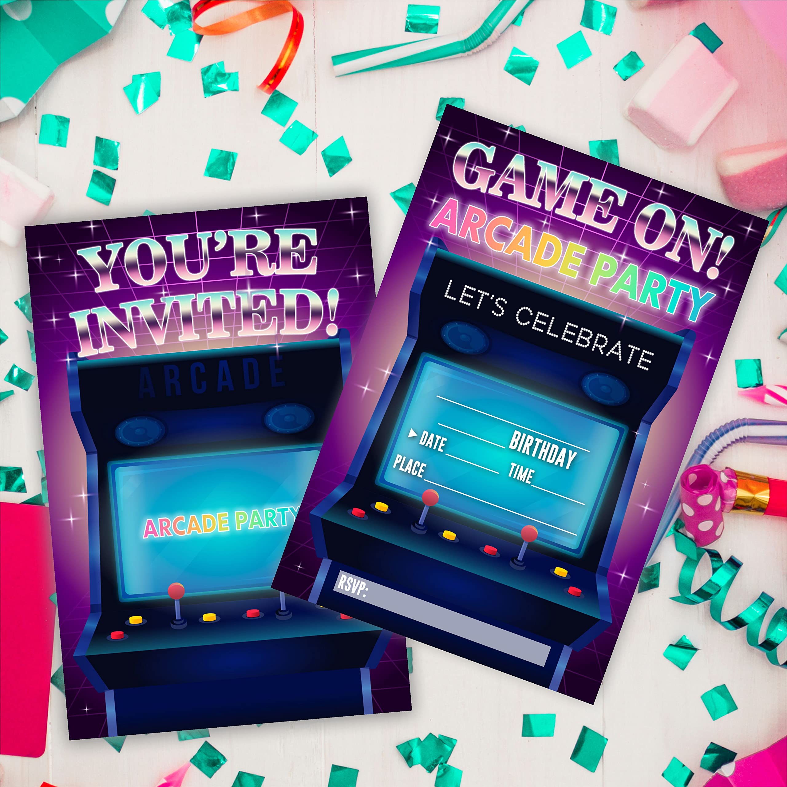 Retro Arcade Party Invitation