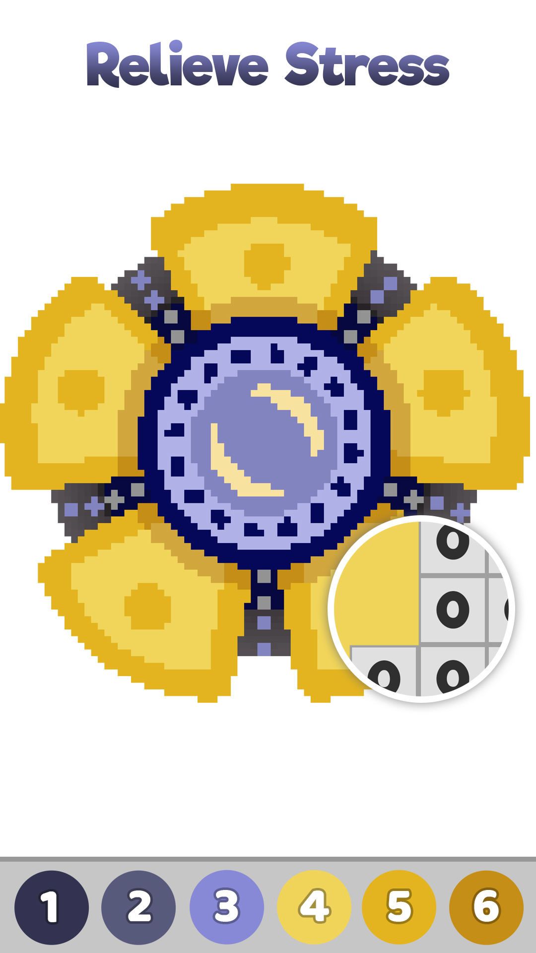 Fidget Spinner Pixel Art Color By Number Game- Paint By Number Coloring ...