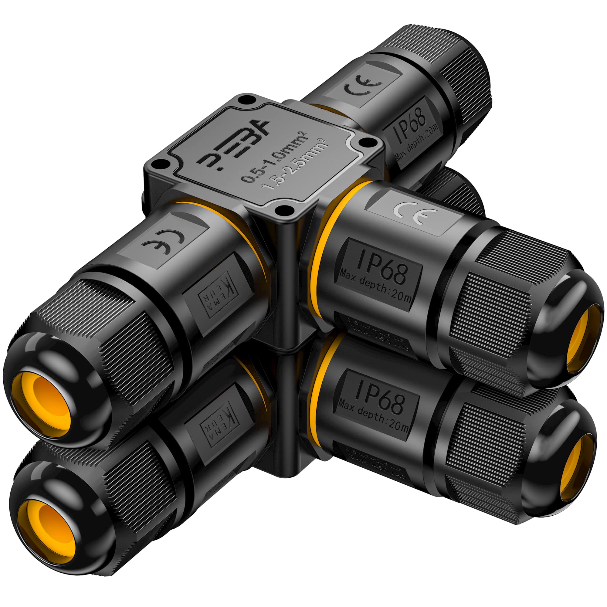 PEBA® IP68 Waterproof Cable Connector Outdoor, 3 Way Waterproof ...