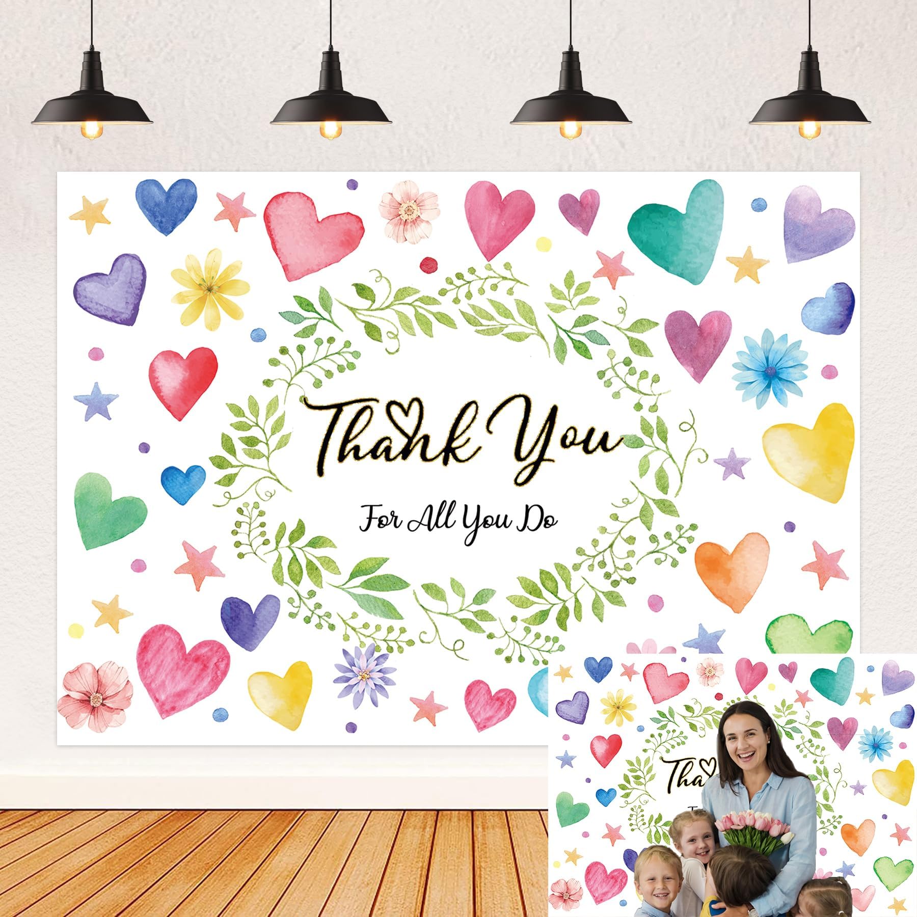 Amazon.com : Thanks for All You Do Backdrop Thanks to Teachers Staff ...